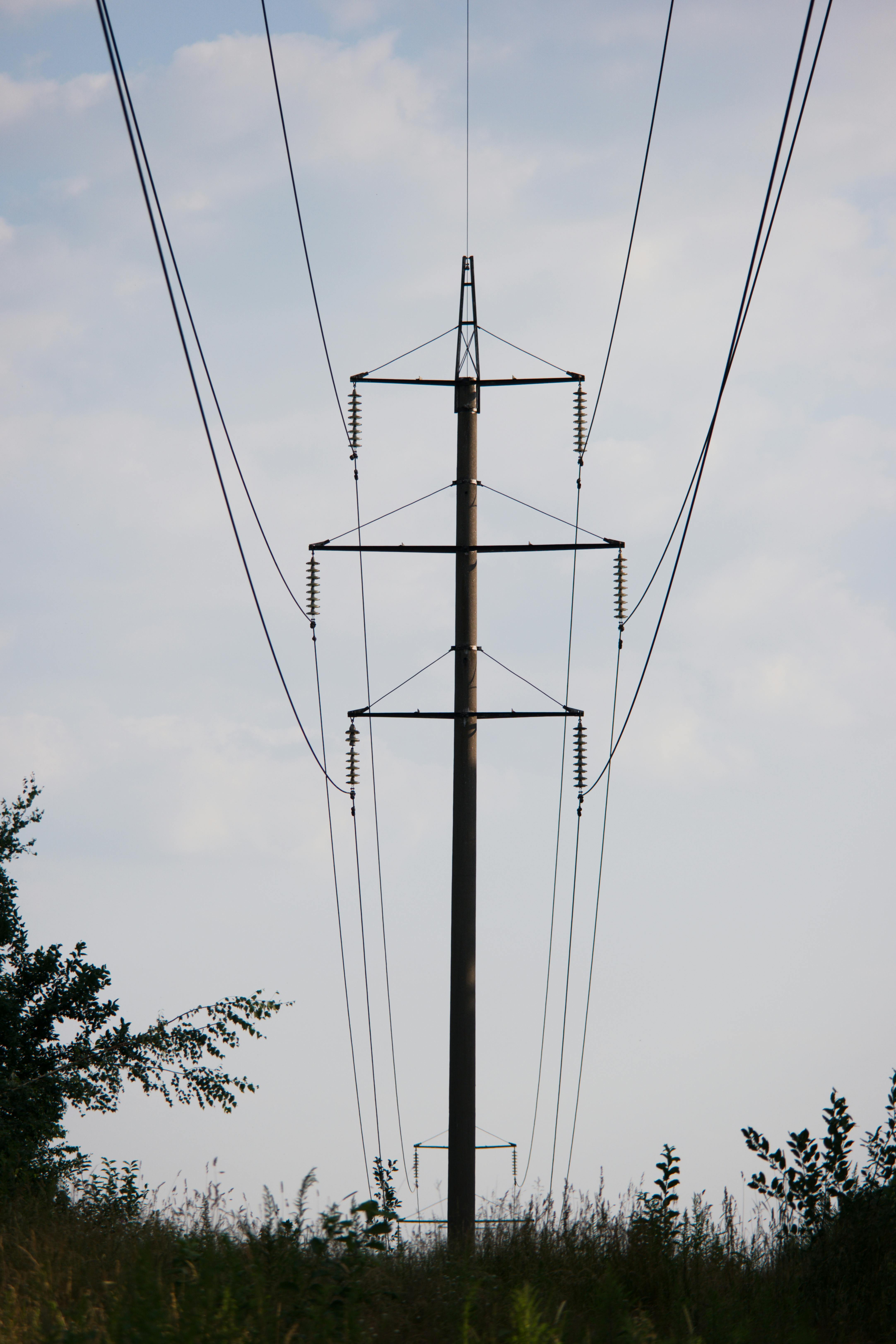 Urban Electricity Post and Lines · Free Stock Photo
