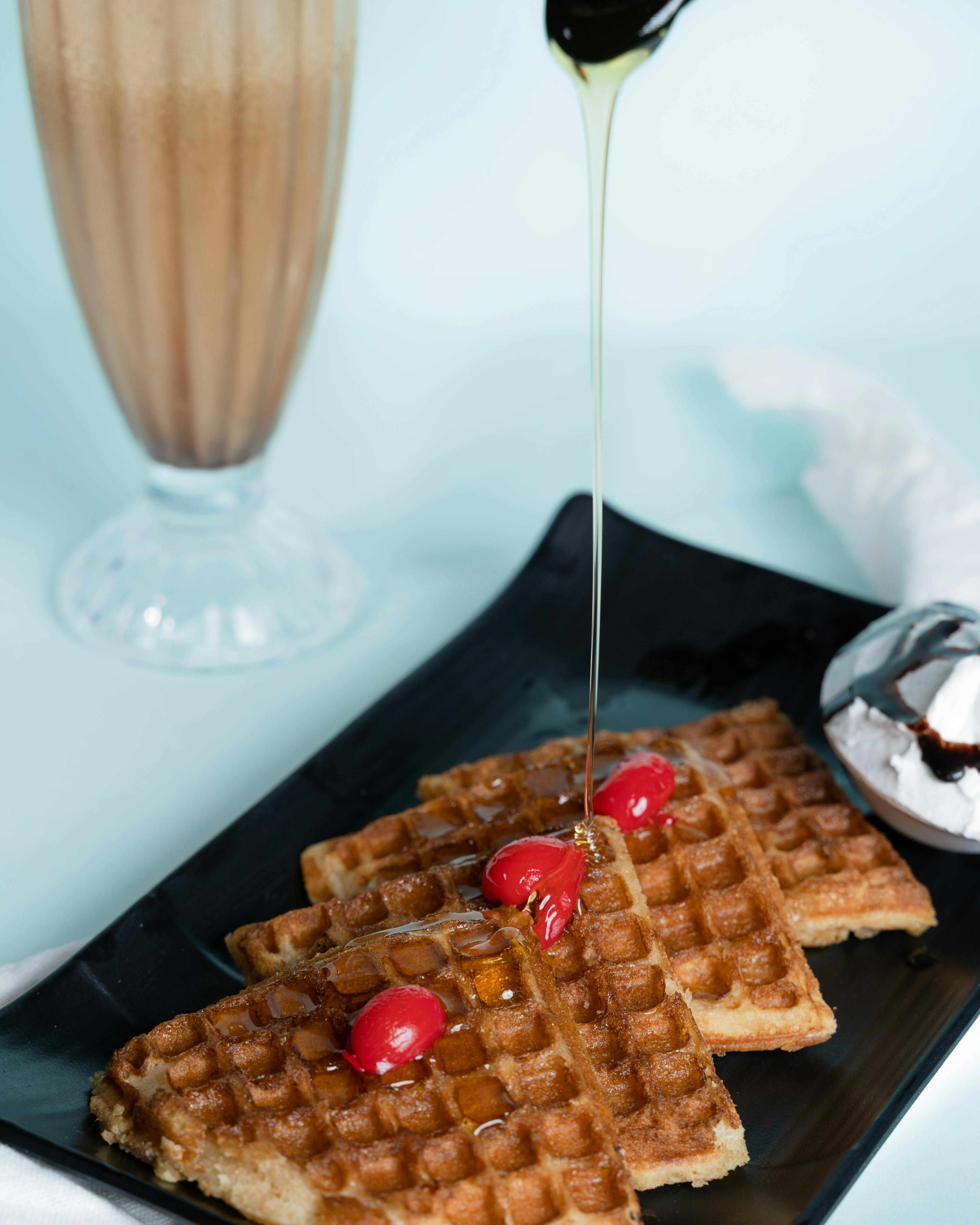 Waffles on a Plate · Free Stock Photo