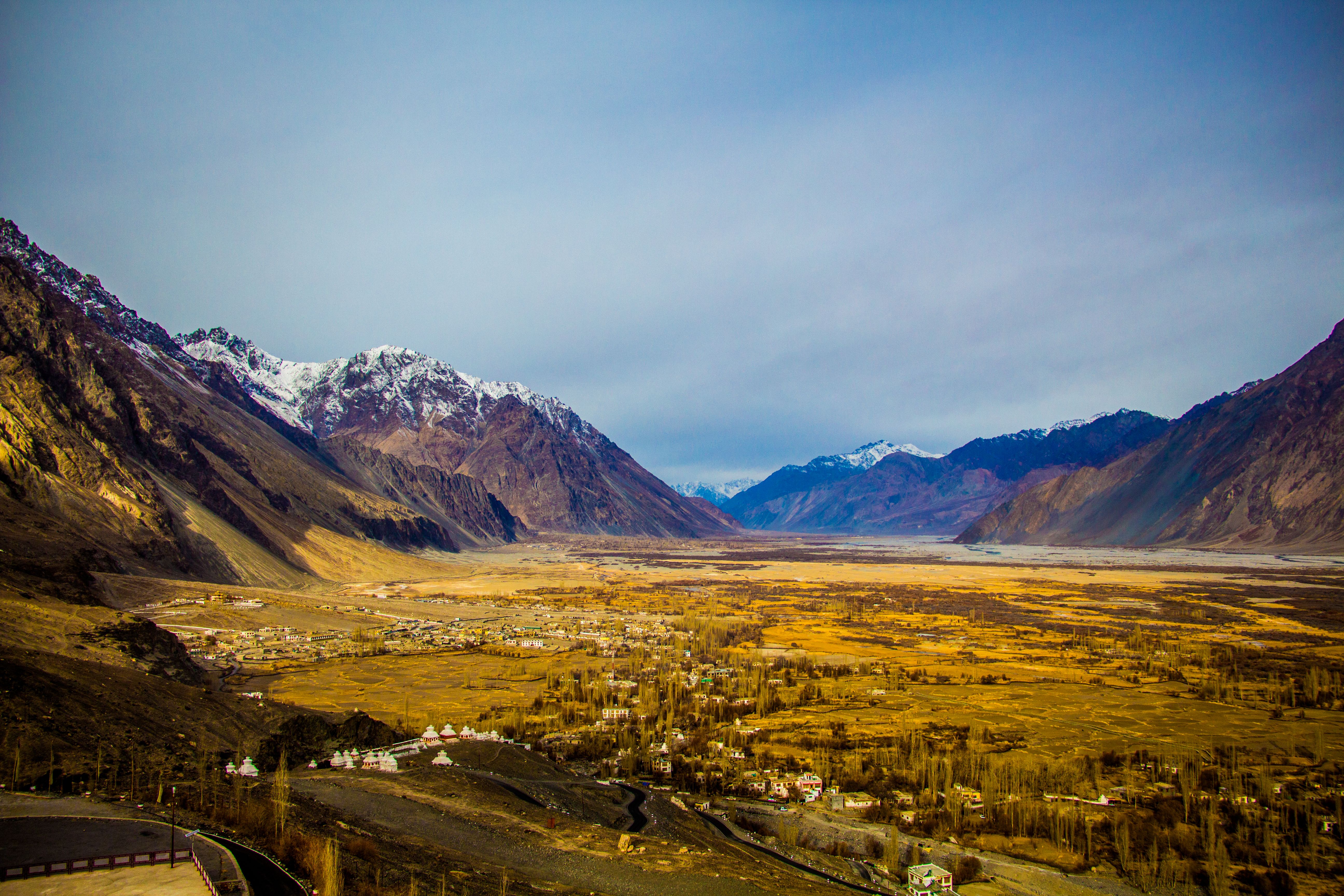 Wide Angle Photo of Mountains · Free Stock Photo
