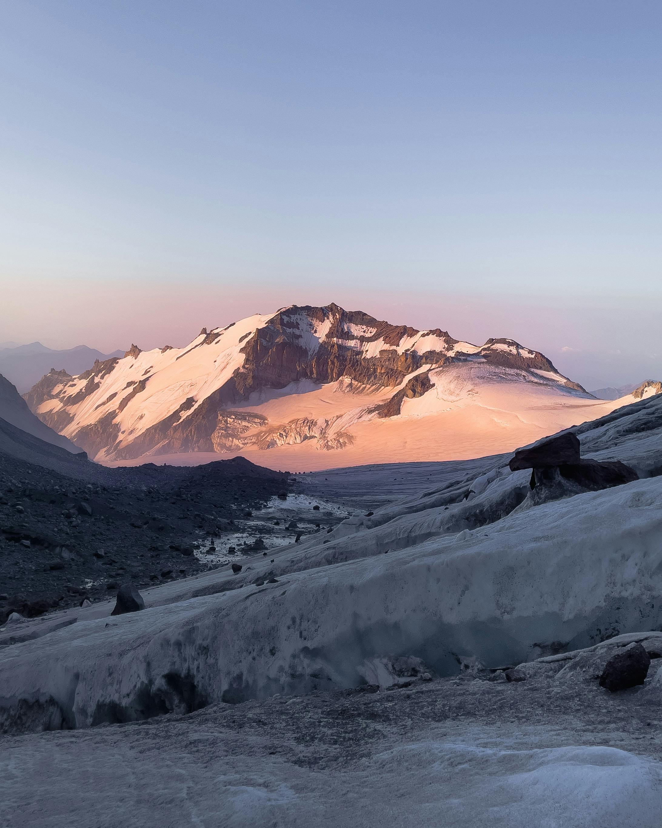 Snow Covered Mountain Under the Blue Sky · Free Stock Photo