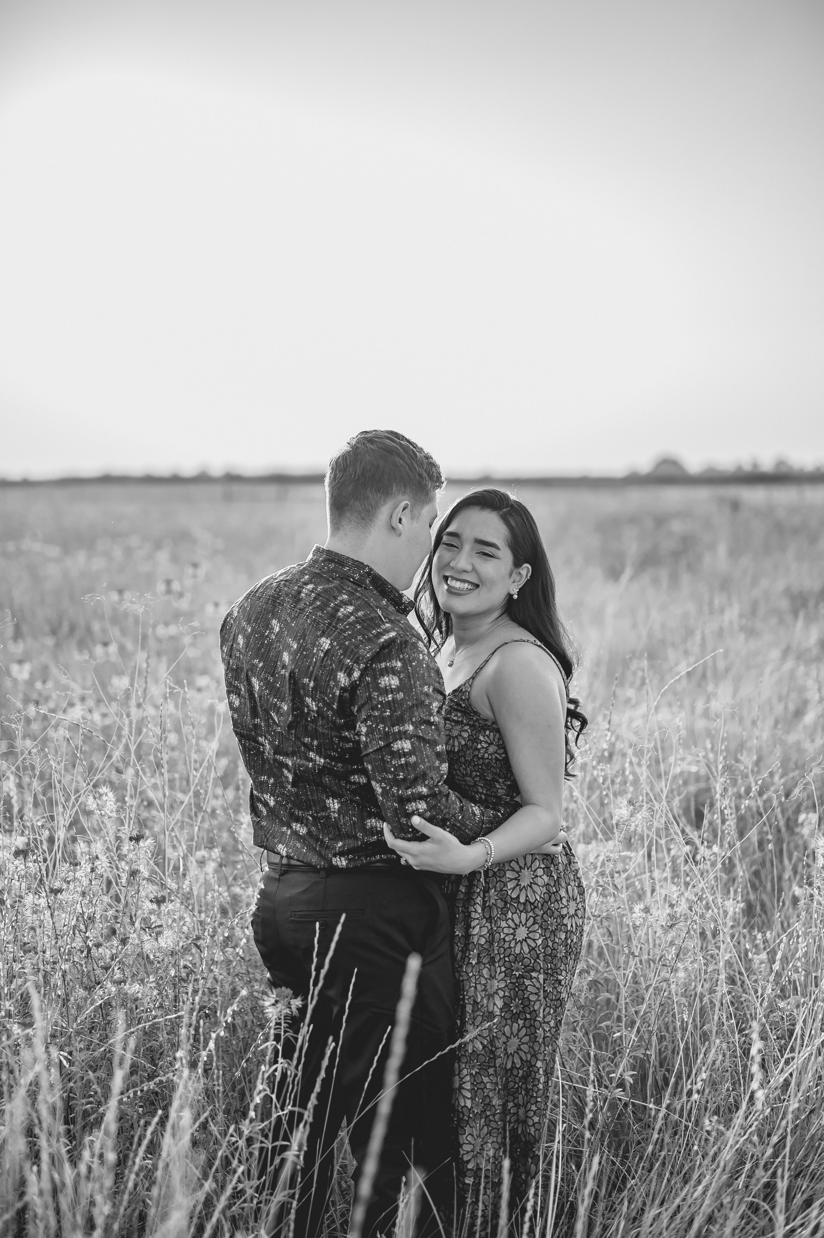 Grayscale Photo of a Couple Hugging · Free Stock Photo