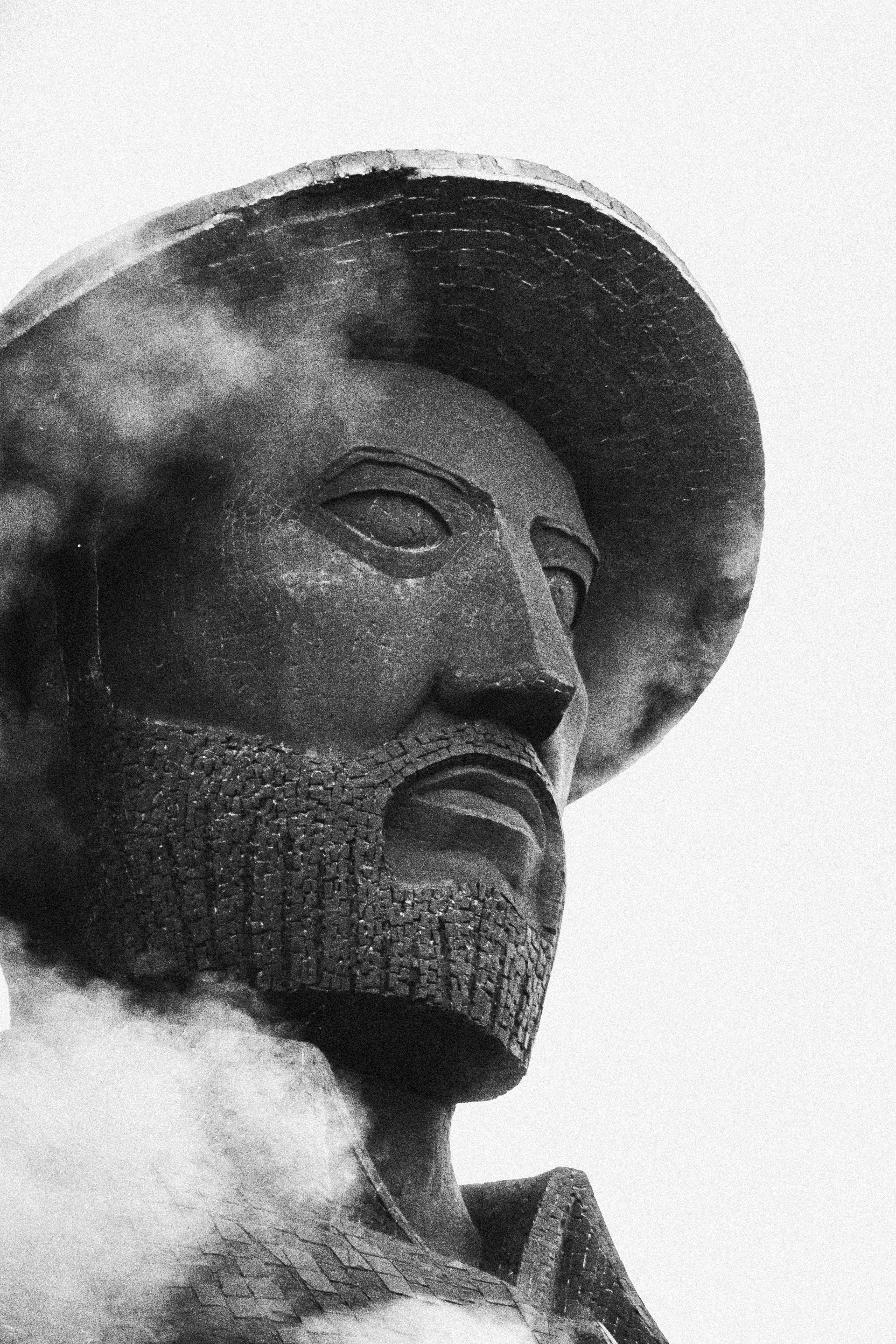 Grayscale Photo of Sculpture · Free Stock Photo