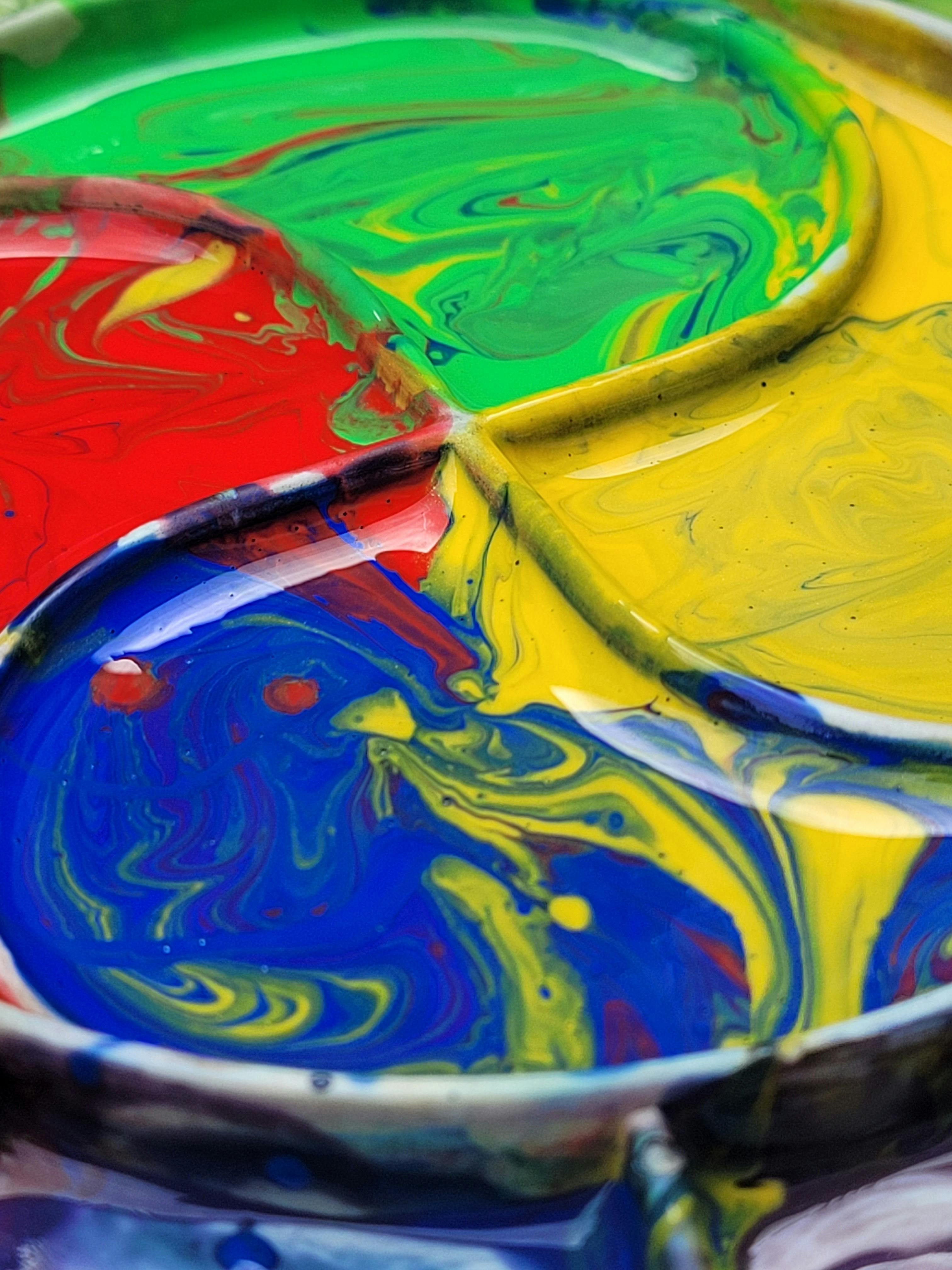 Mixture of Paint on Palette · Free Stock Photo