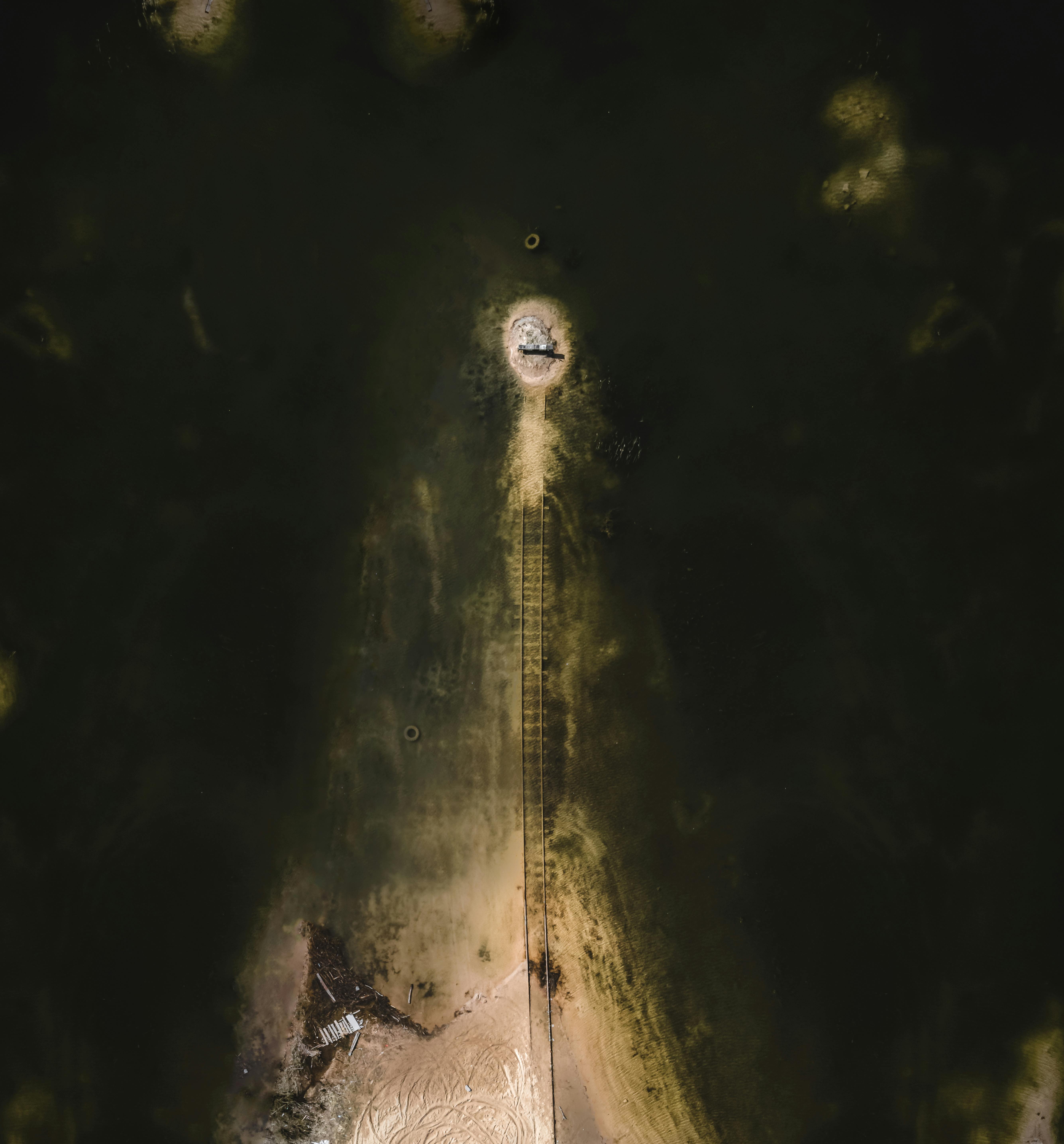 Top View of Beach and Lake · Free Stock Photo