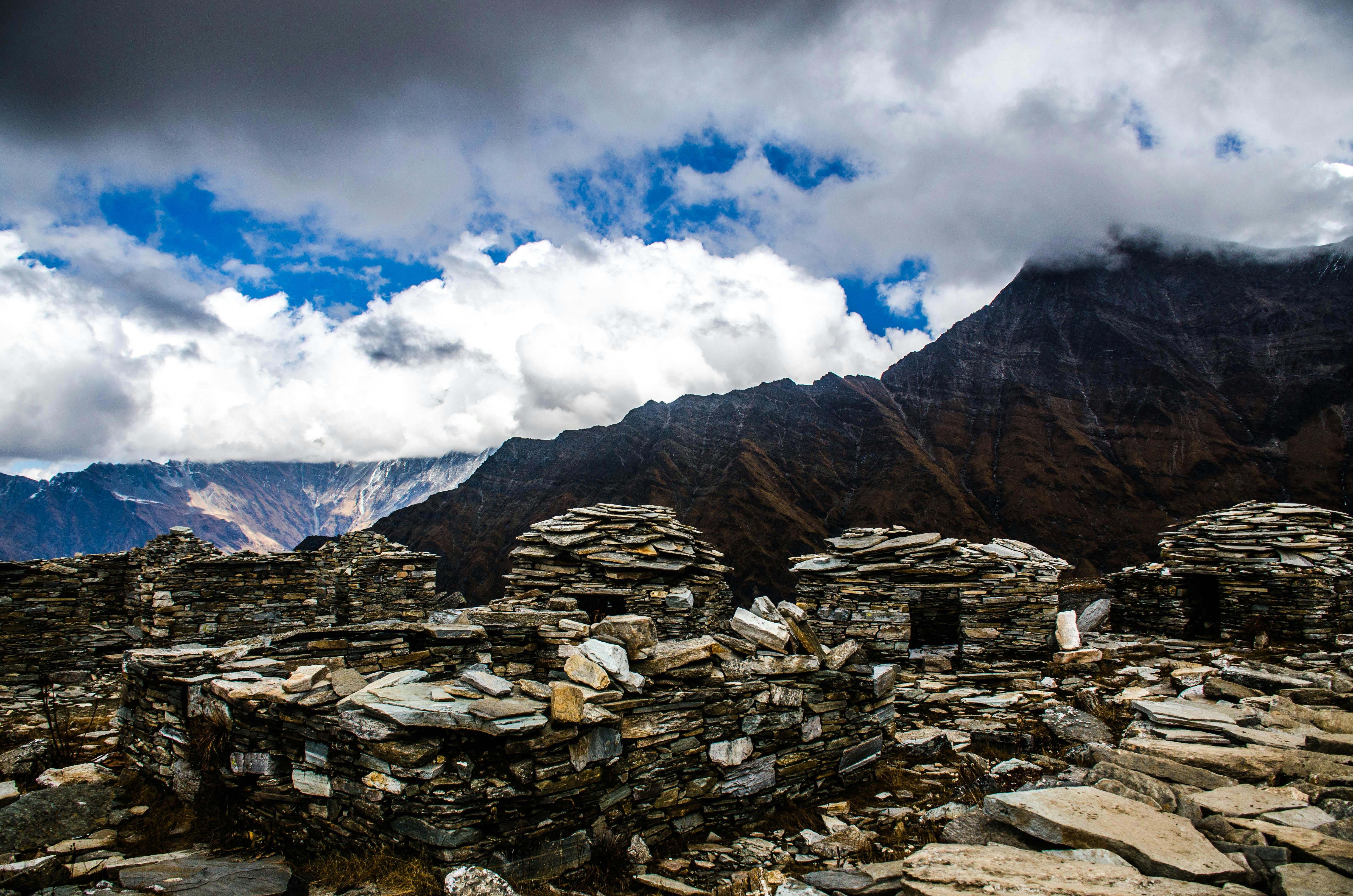 Rock Formation Under Cloudy Sky · Free Stock Photo