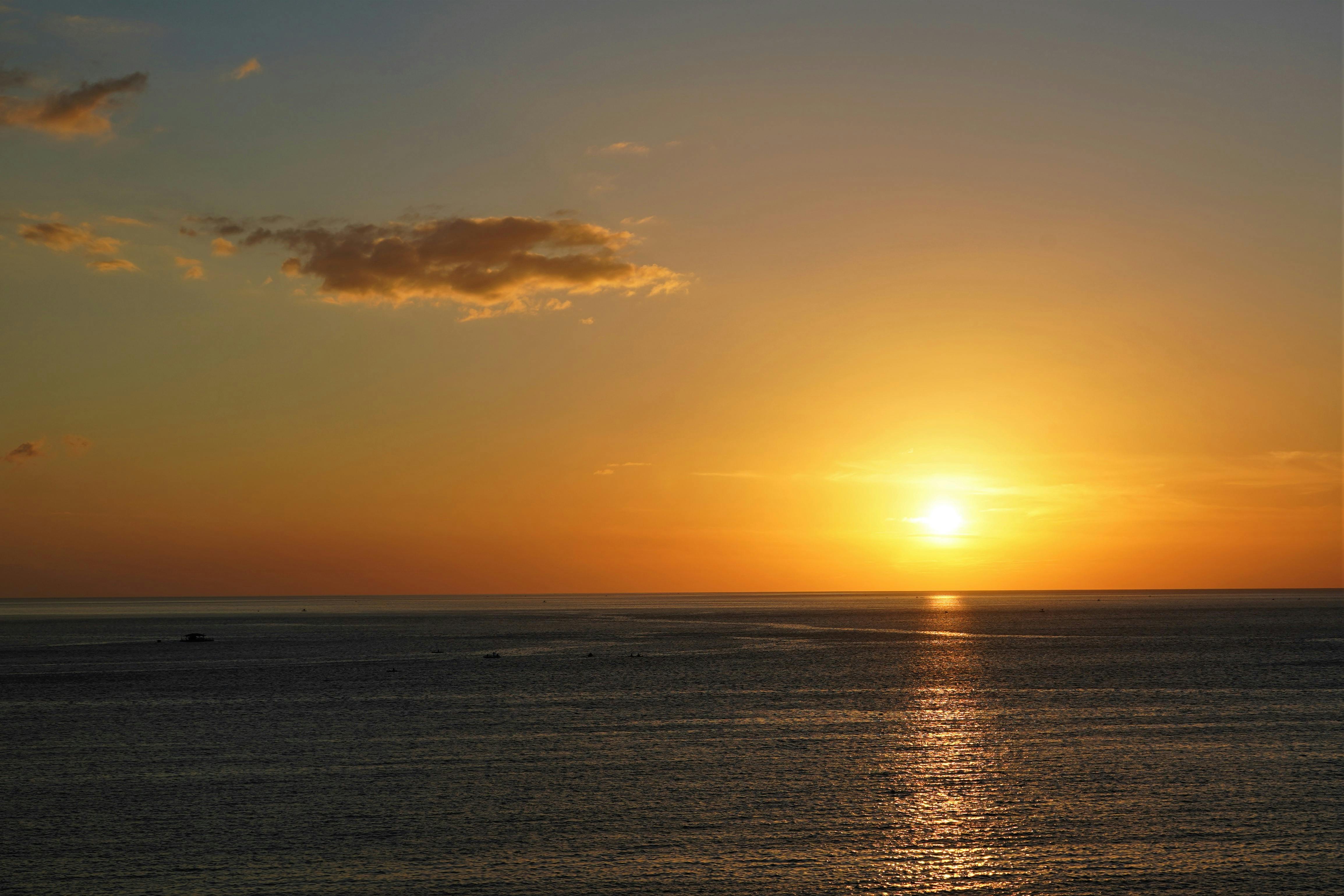 A Beach during Sunset · Free Stock Photo