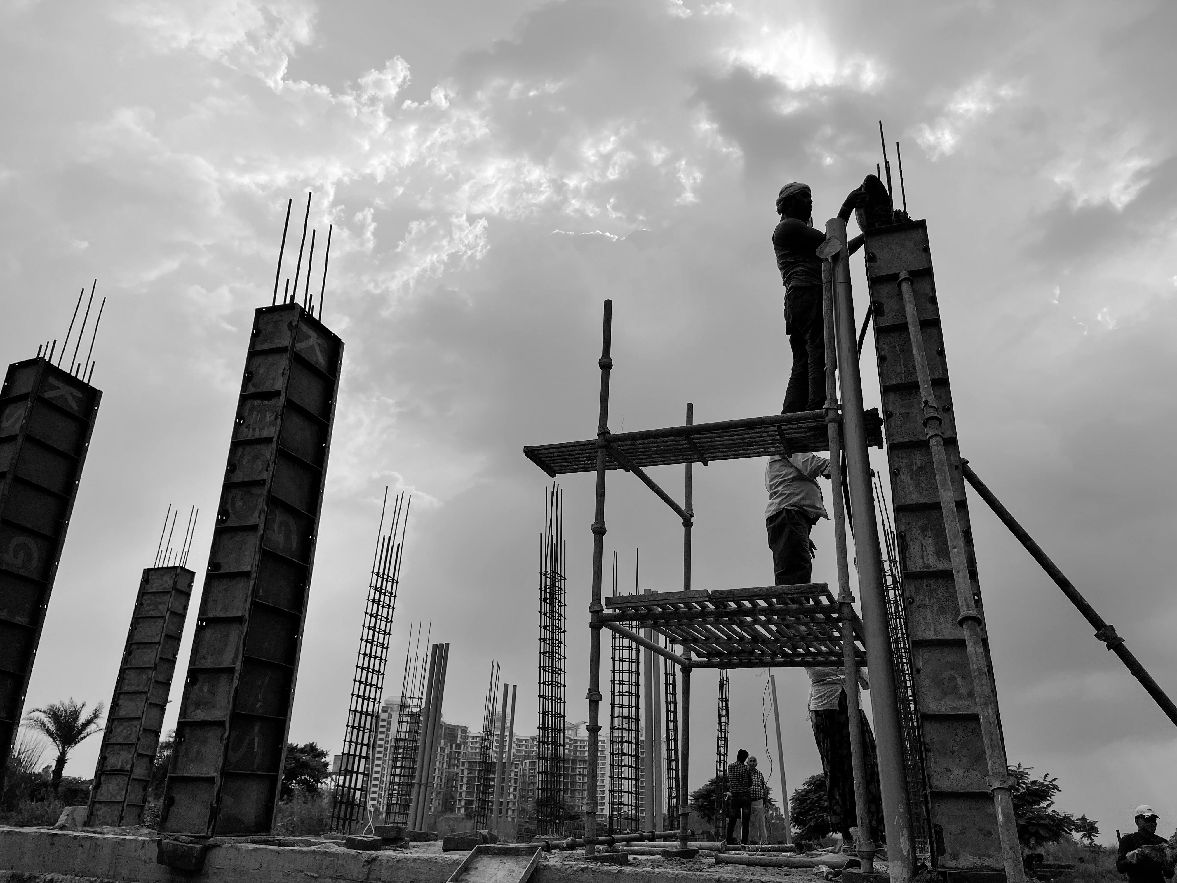Scaffolding And Formwork Silhouette Photos, Download The BEST Free ...