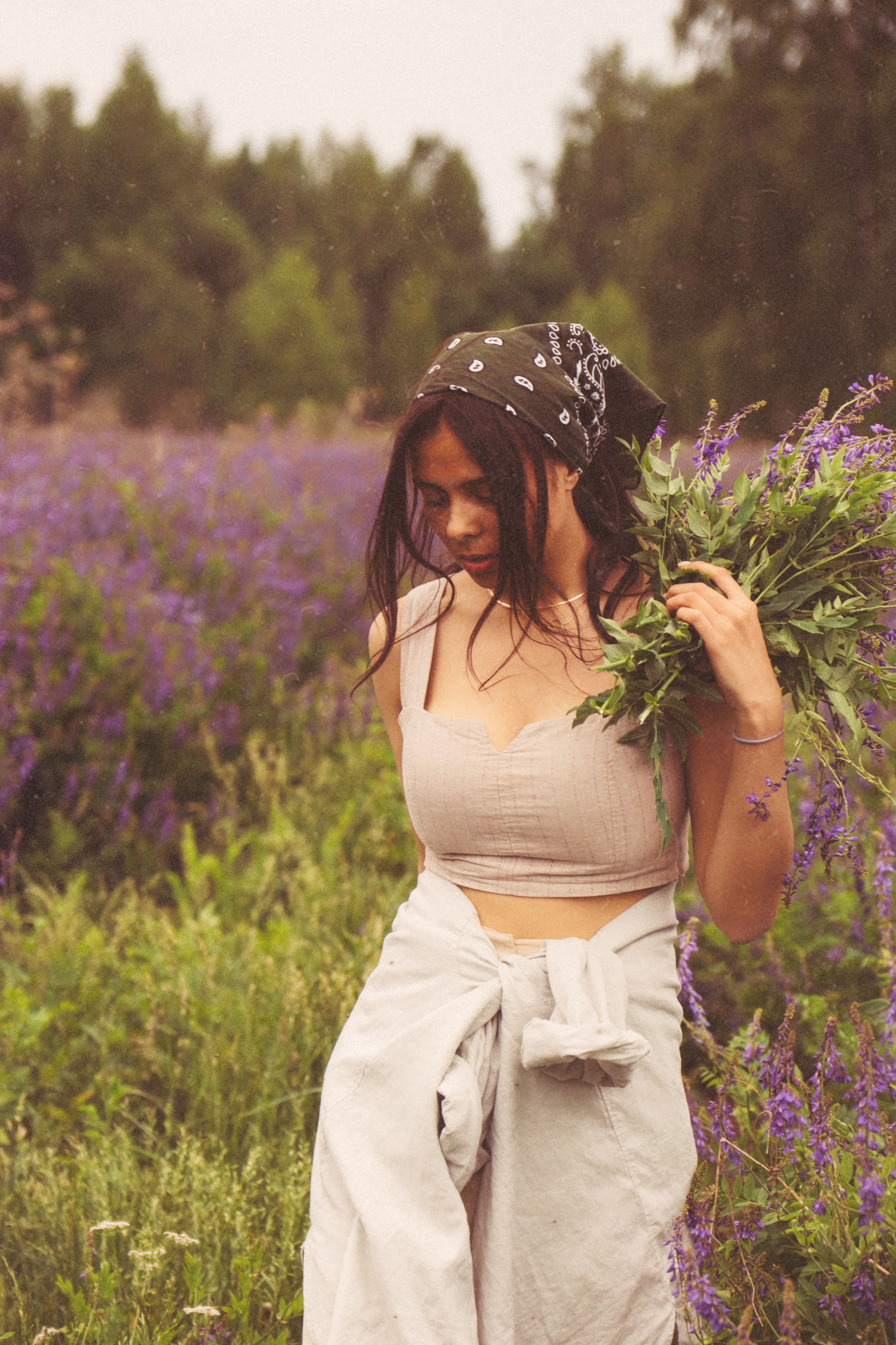 Woman Carrying Flowers · Free Stock Photo