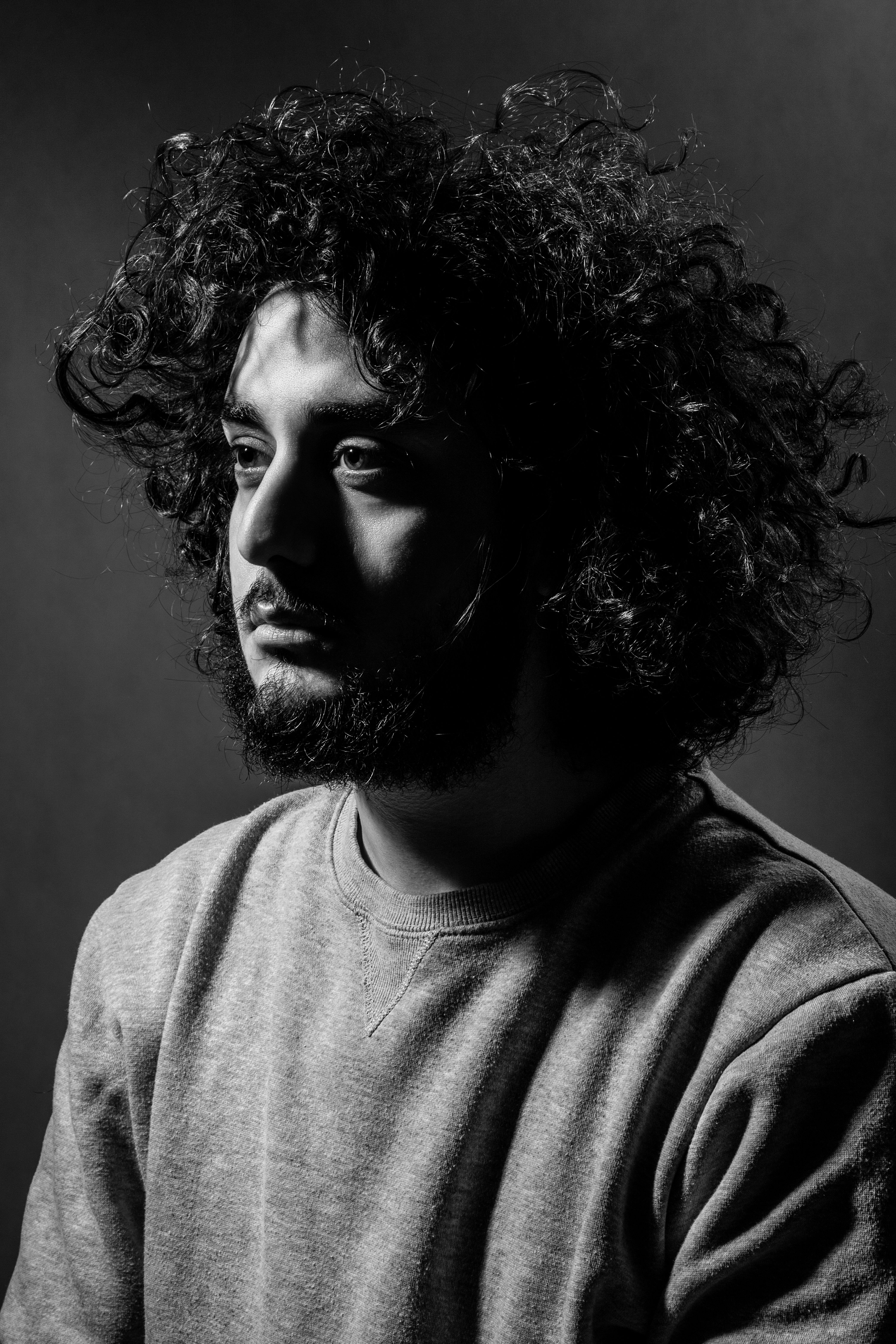 Grayscale Portrait of a Man · Free Stock Photo