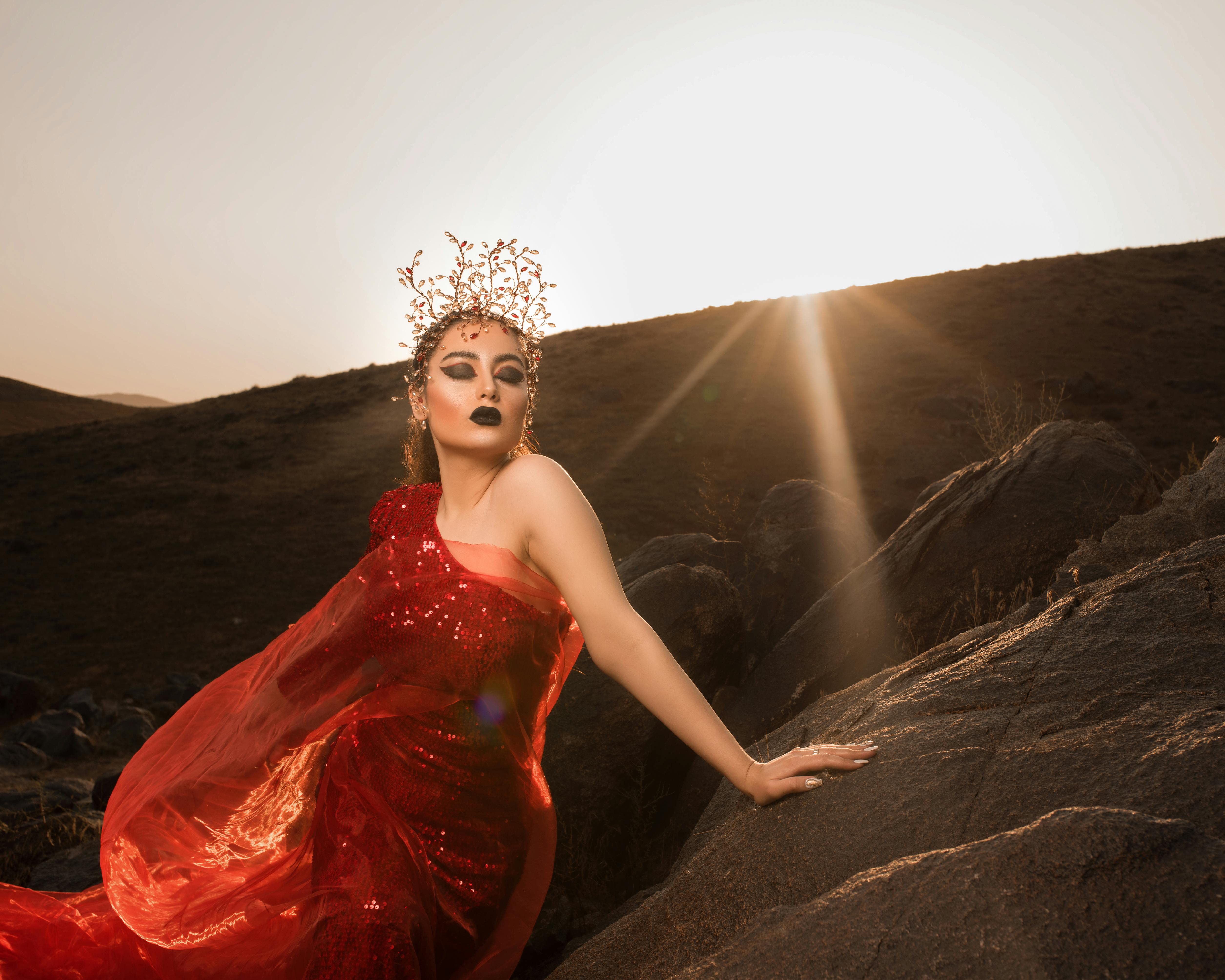 Woman in Red Dress · Free Stock Photo