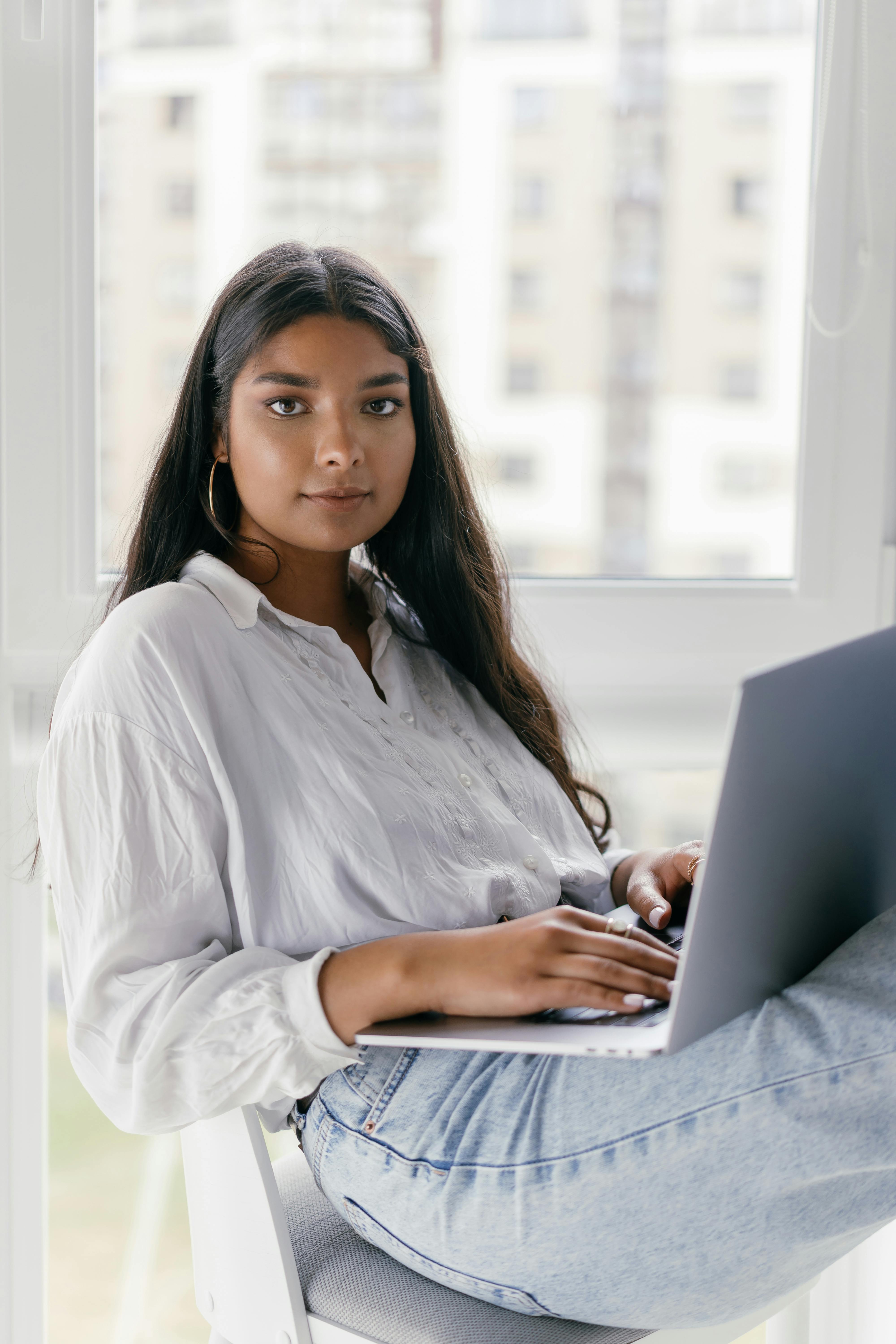 A Woman Using Laptop · Free Stock Photo