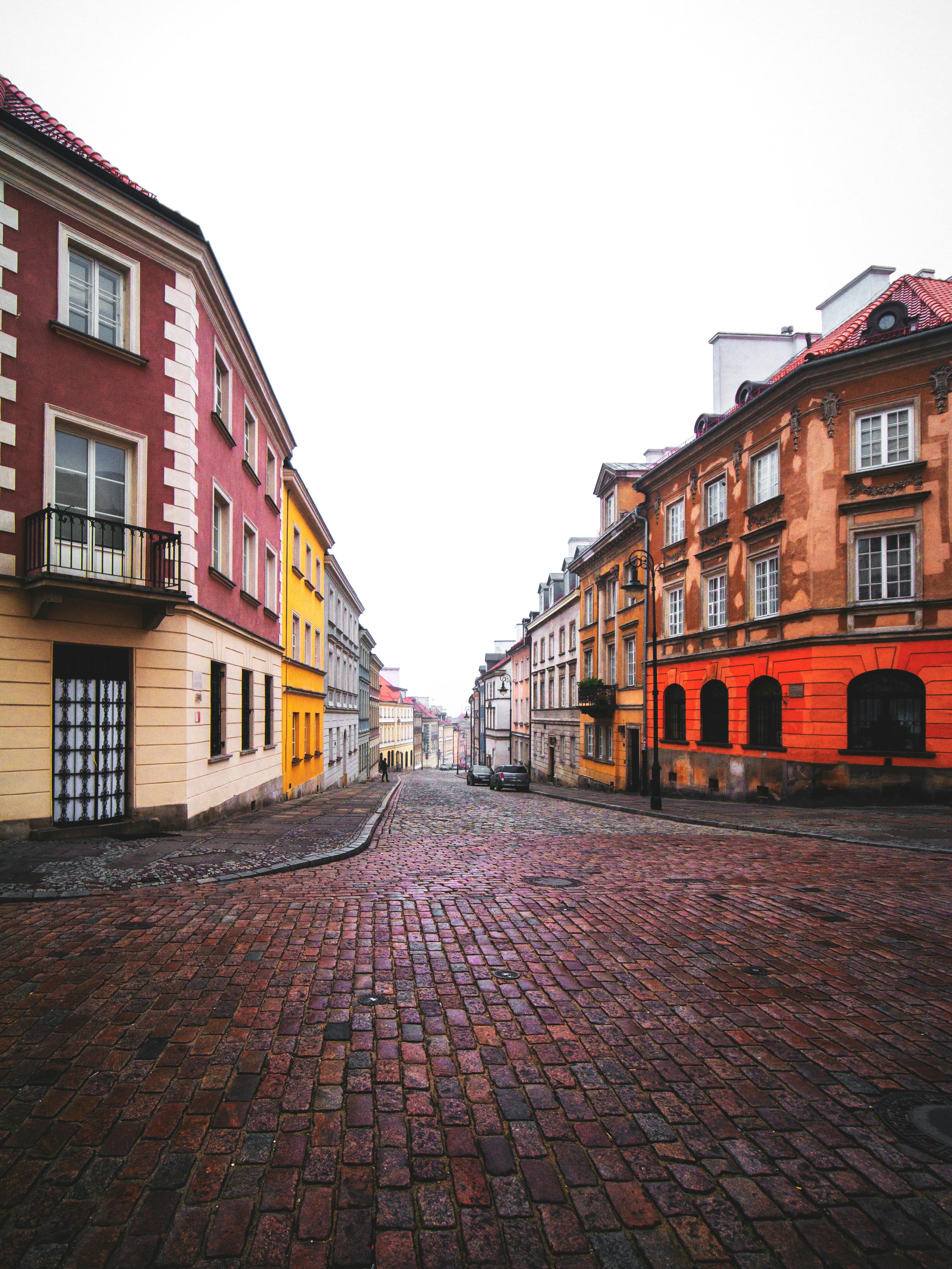 Old Buildings and Street in Warsaw Poland · Free Stock Photo