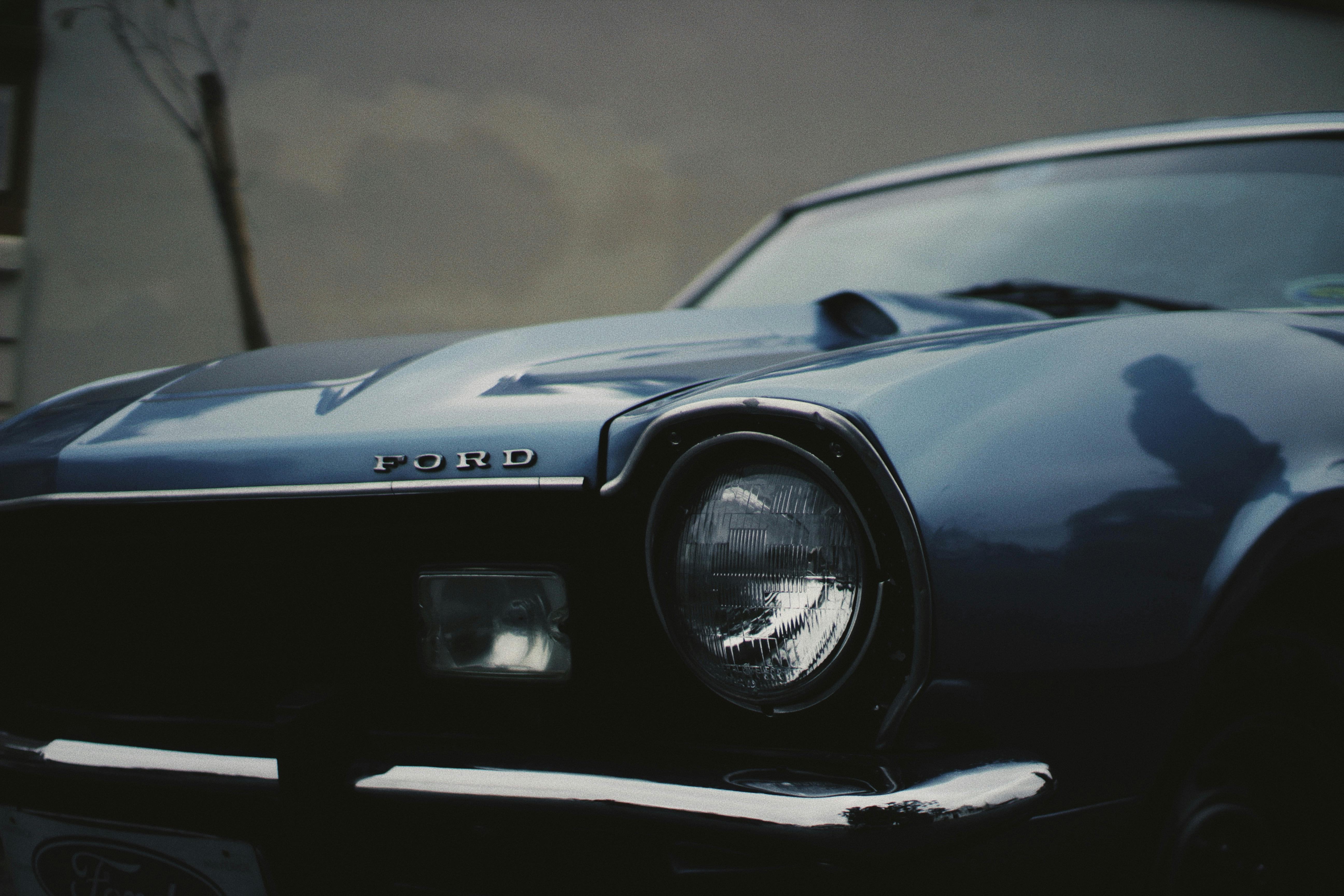 Close-Up Shot of Blue Ford Card · Free Stock Photo