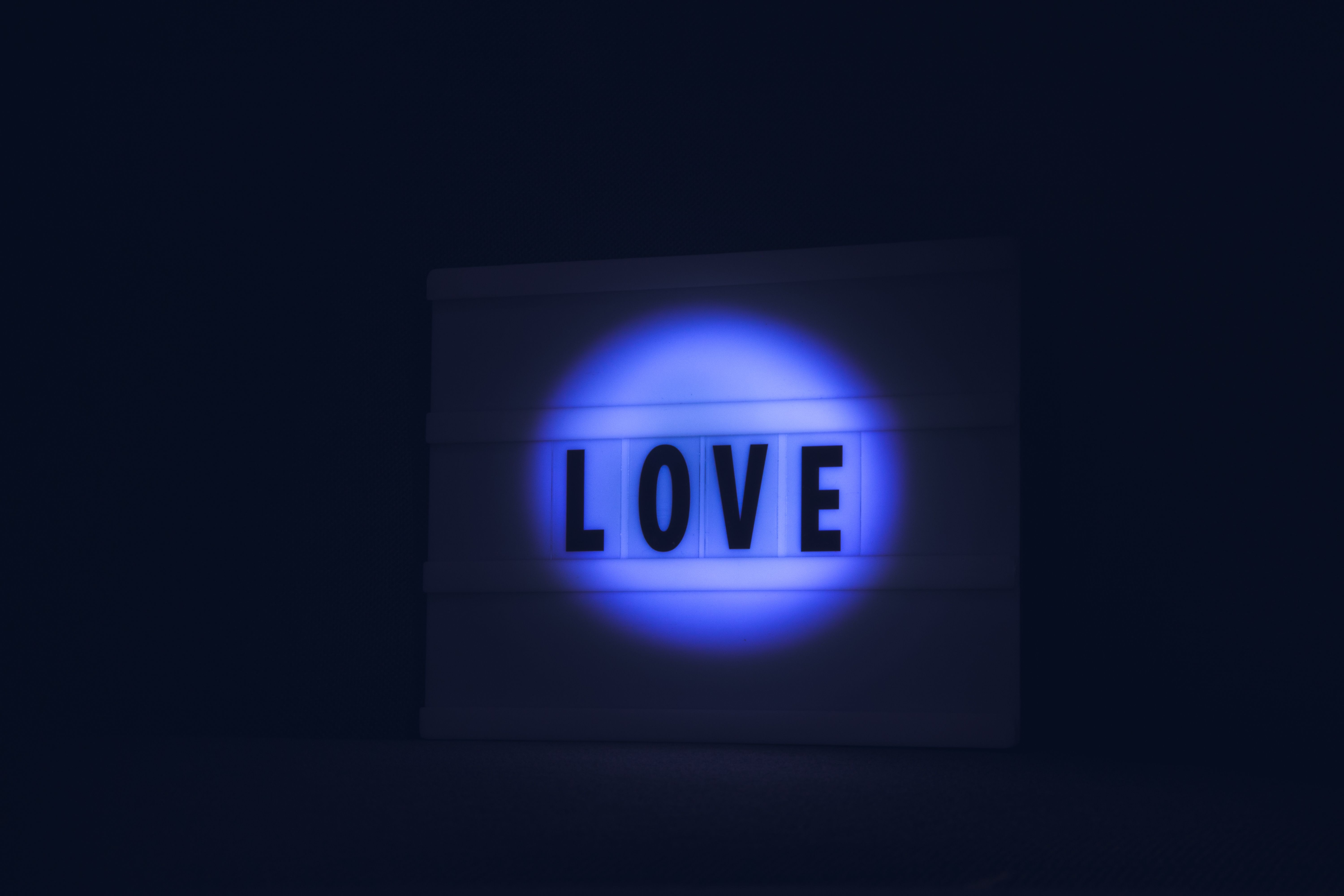 A Spot Light on the Word Love · Free Stock Photo