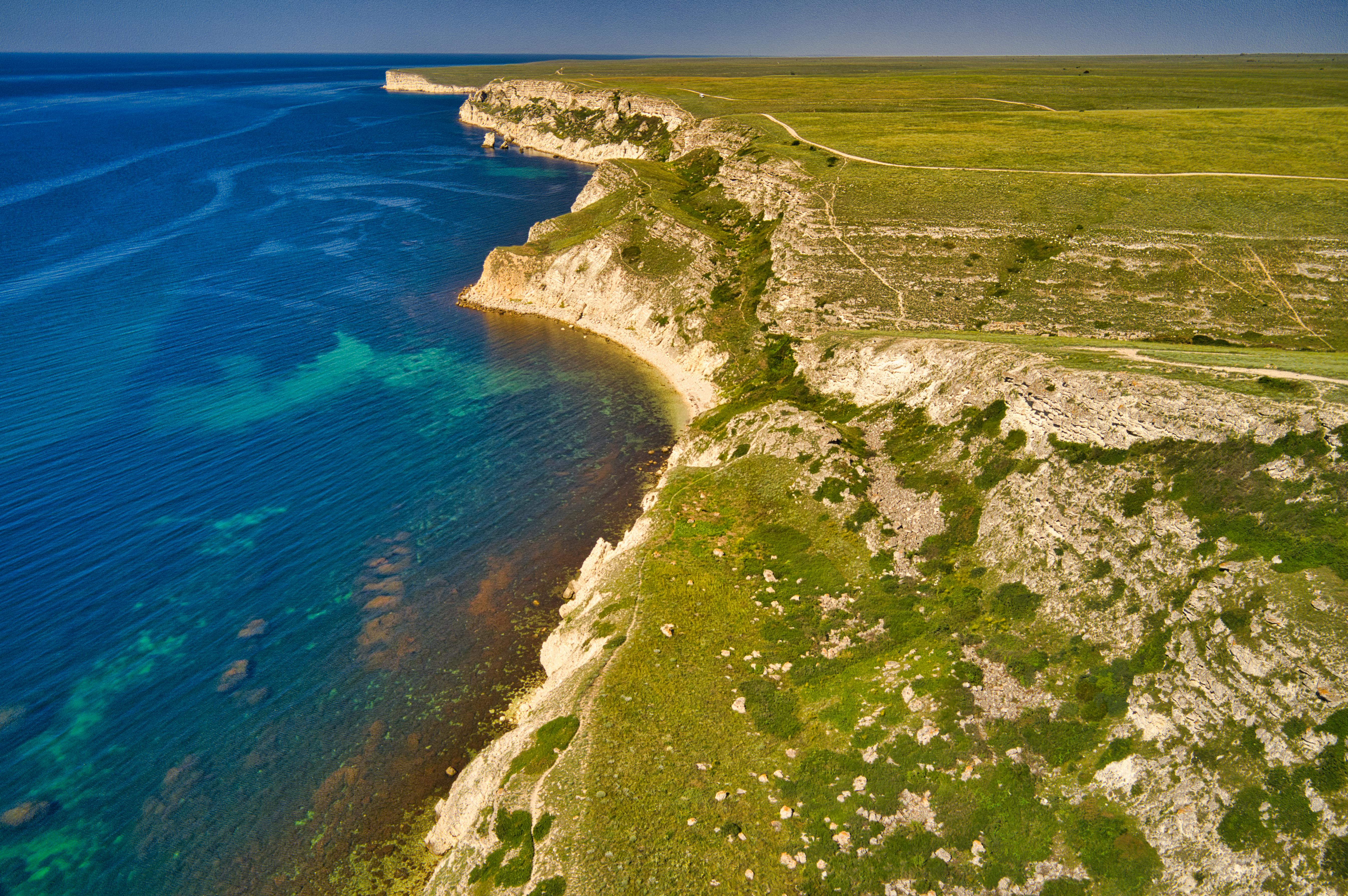 Aerial Photography of a Coast · Free Stock Photo