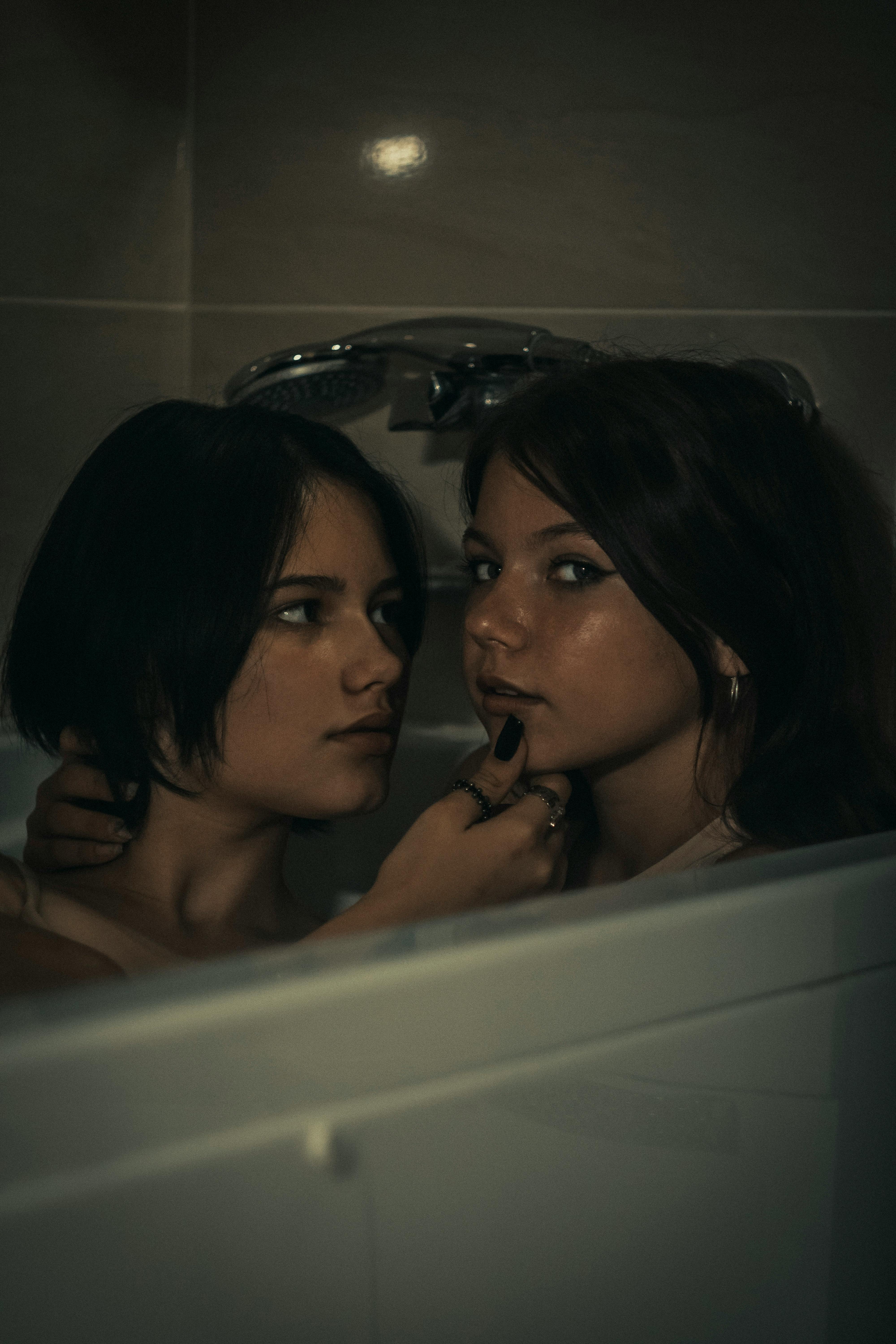 Two Girls on a Bathtub · Free Stock Photo