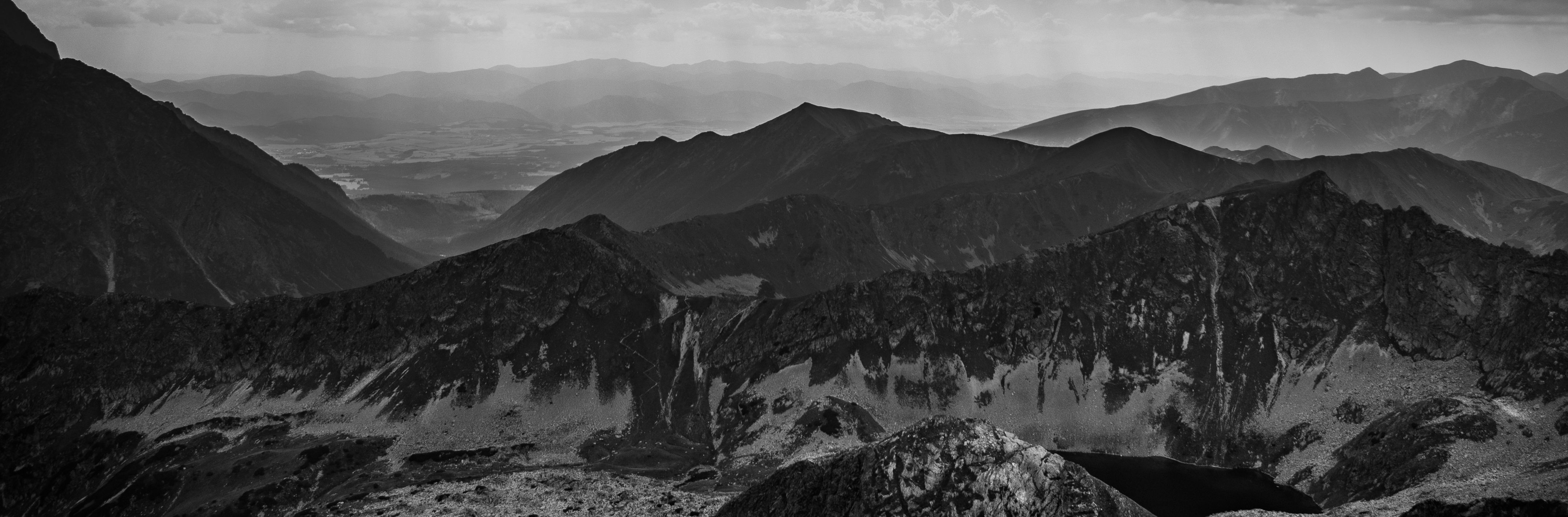 Grayscale Photo of Mountain Range · Free Stock Photo