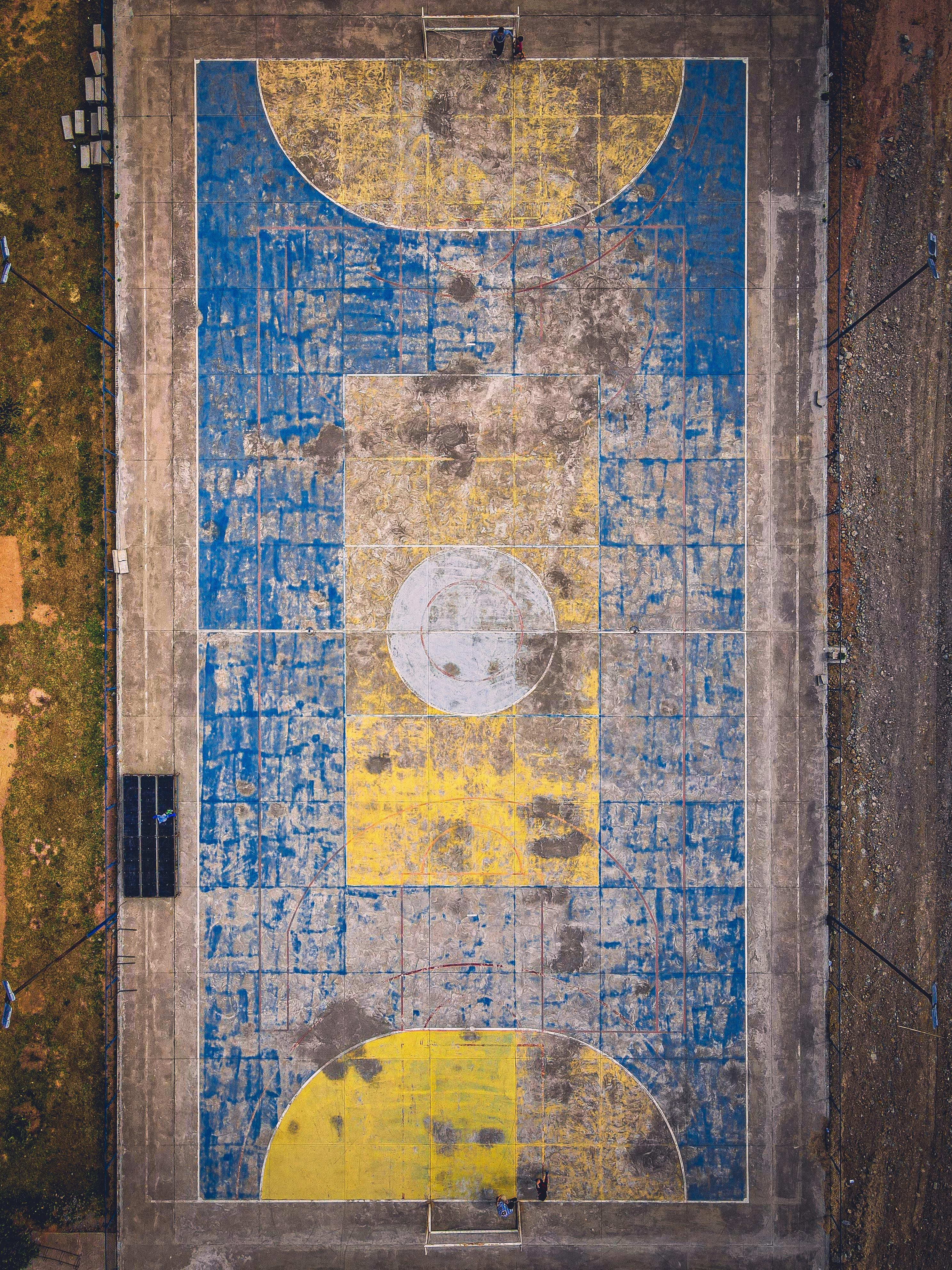 Aerial View of a Basketball Court · Free Stock Photo