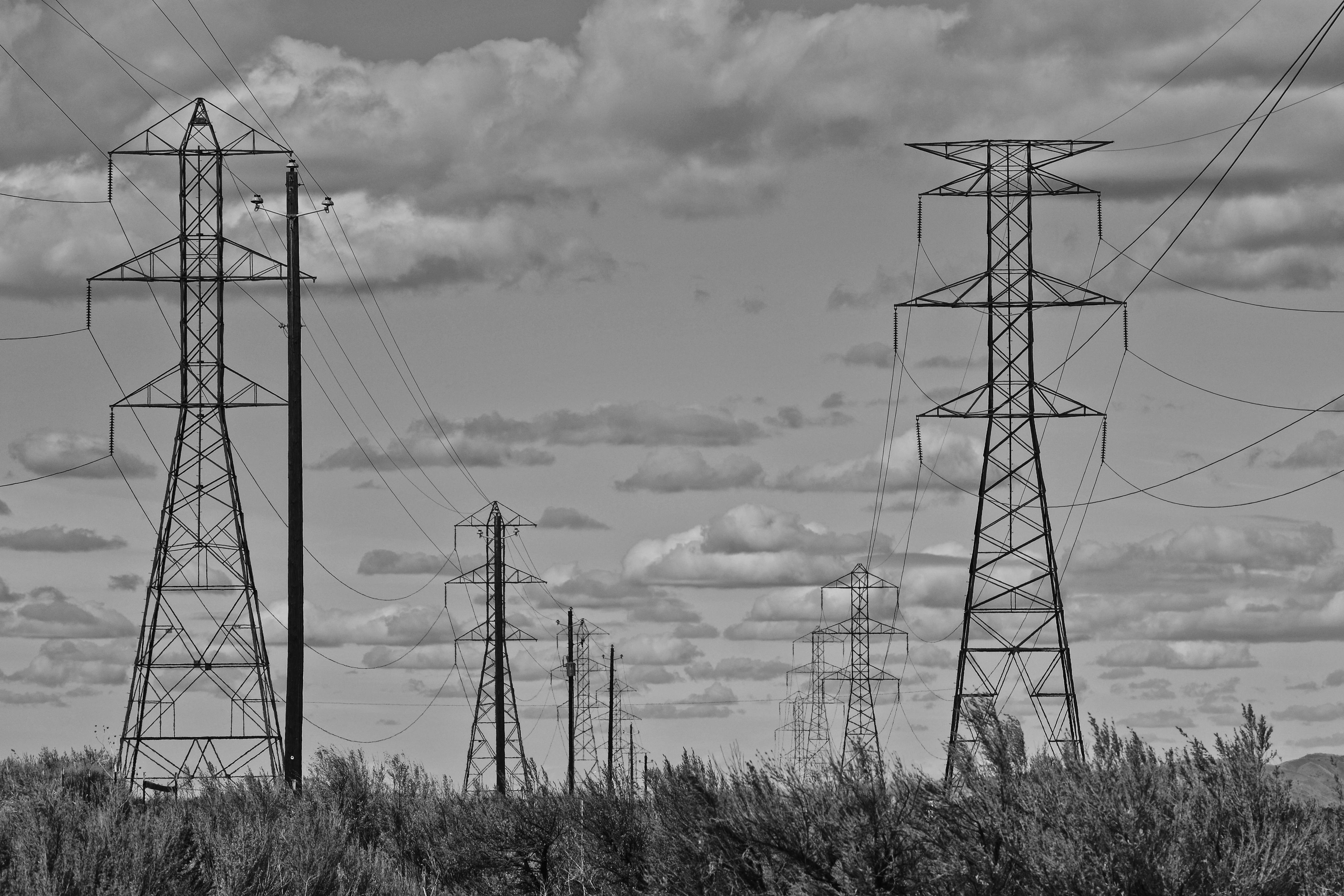 Metal Power Grid Towers · Free Stock Photo