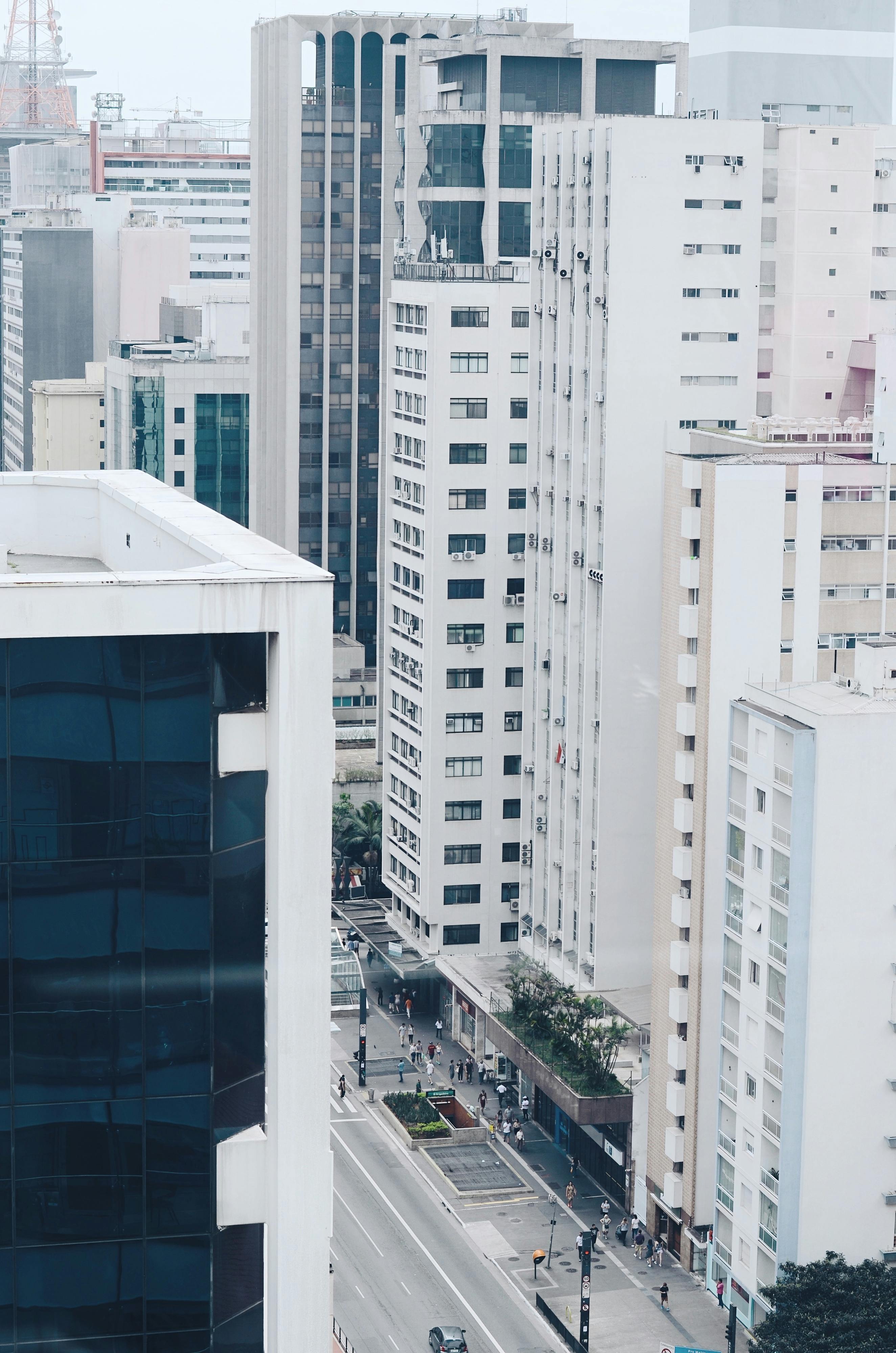 High-Rise Buildings at Night · Free Stock Photo