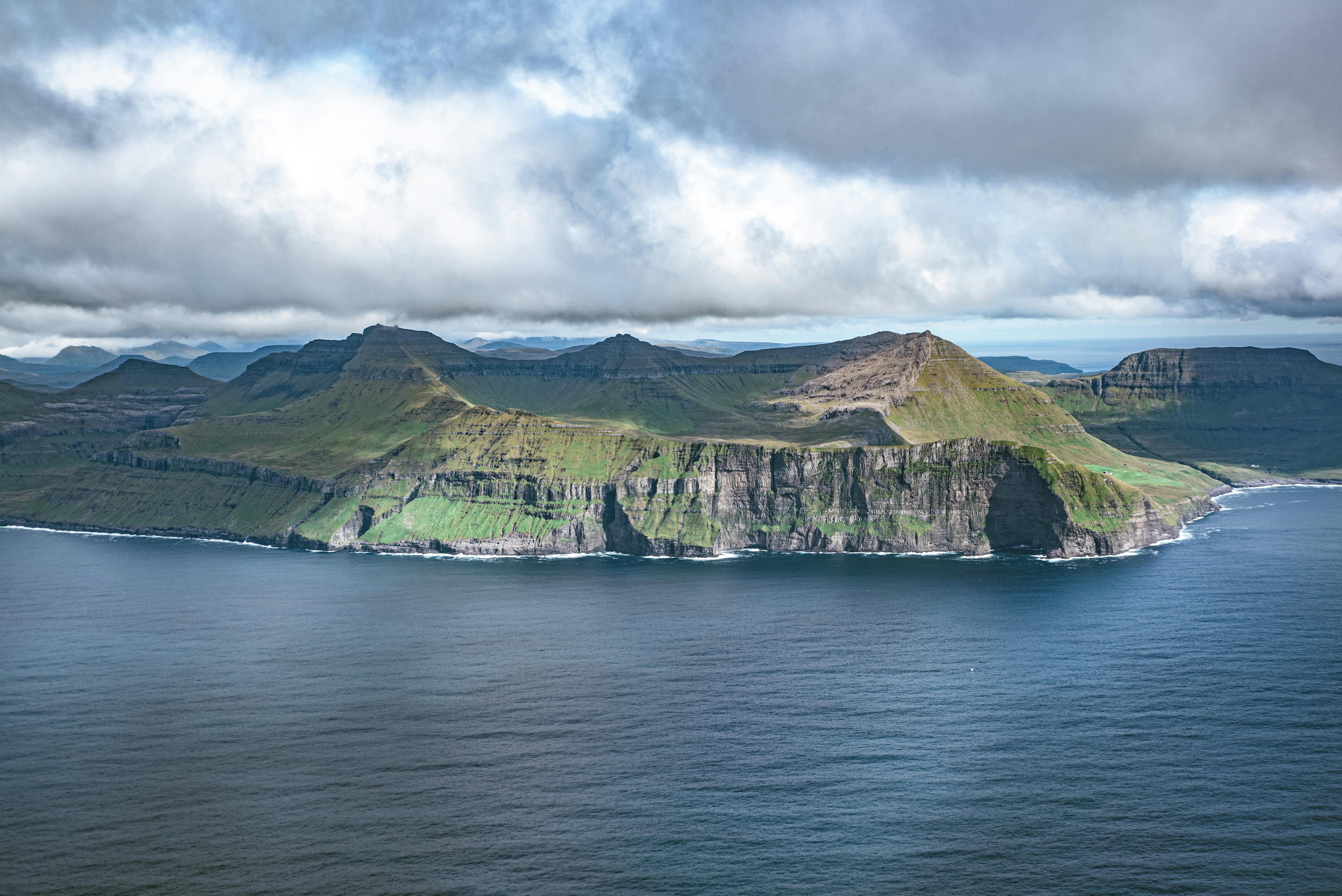Aerial Footage of Geological Formations near Ocean · Free Stock Photo