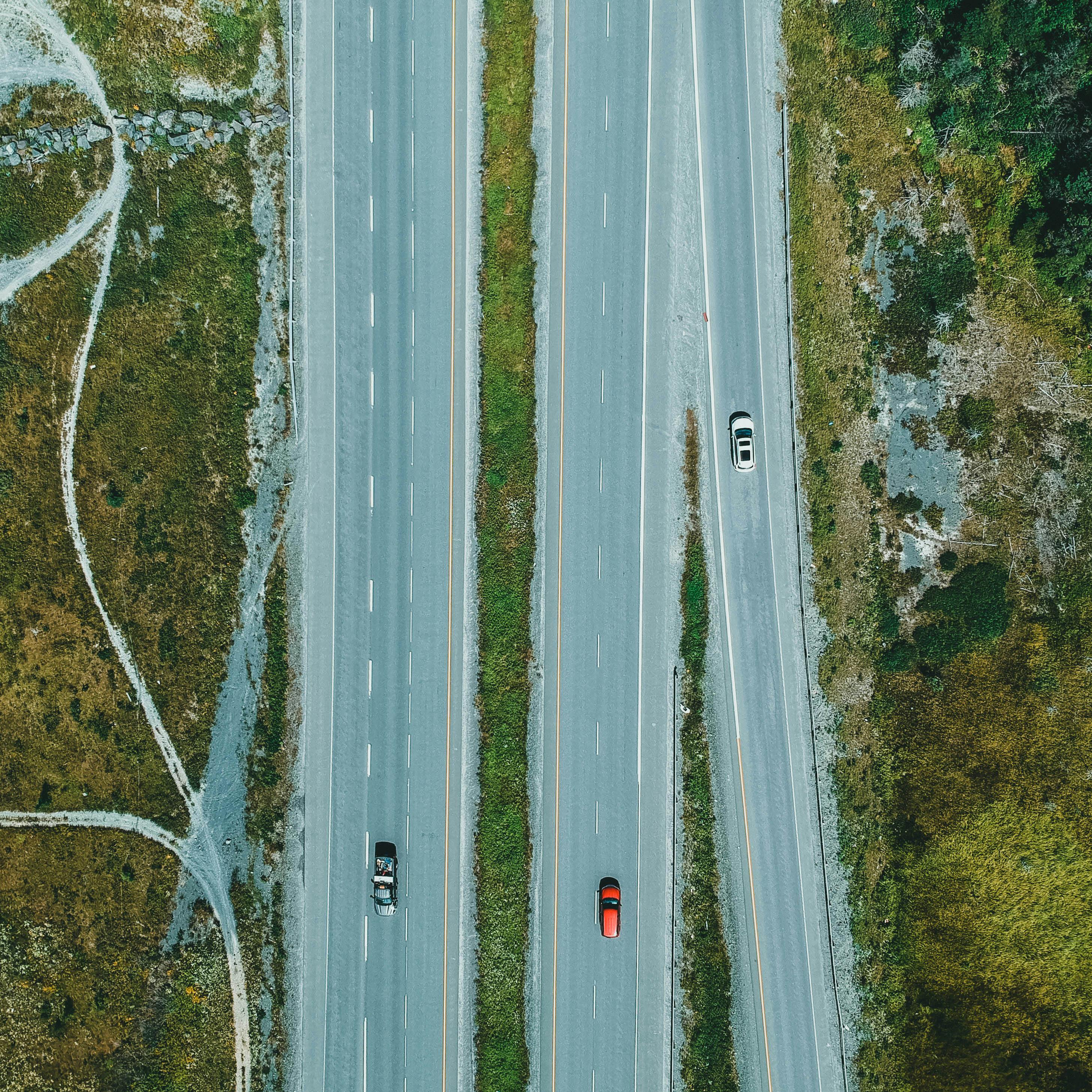 Aerial Photography of Vehicles on the Highway · Free Stock Photo