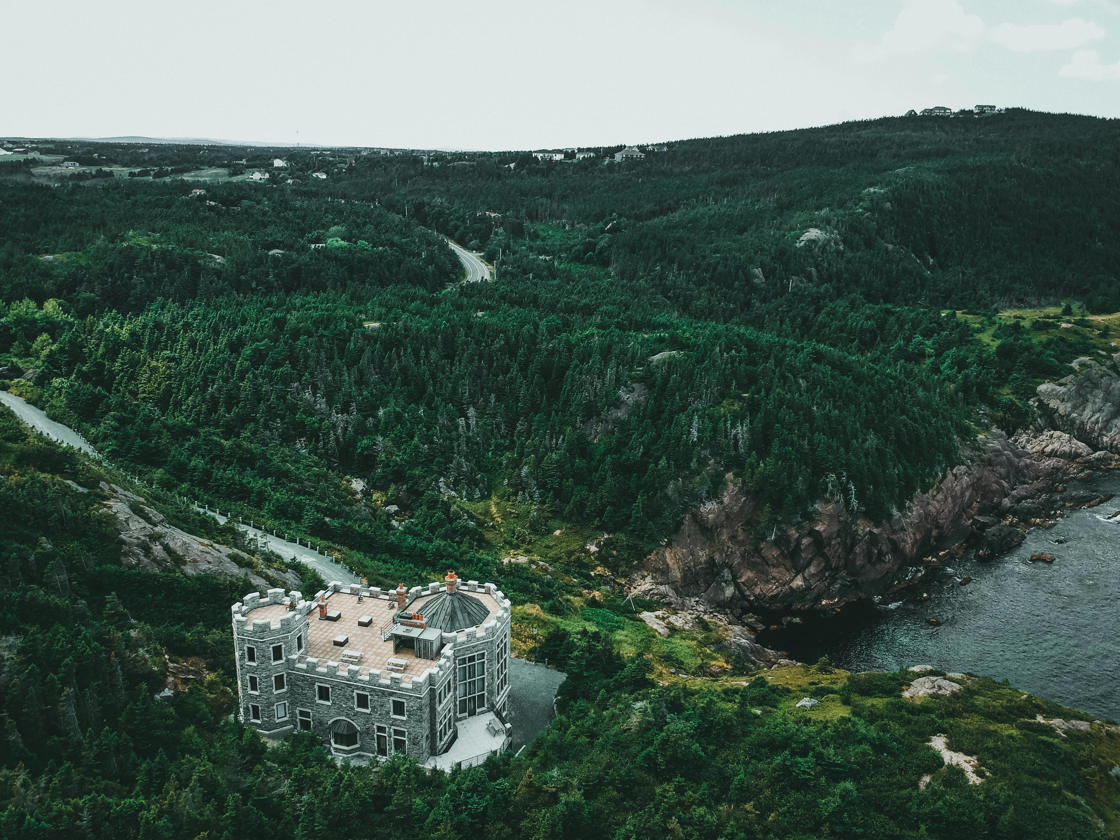 An Aerial Shot of the Logy Bay Castle in Canada · Free Stock Photo