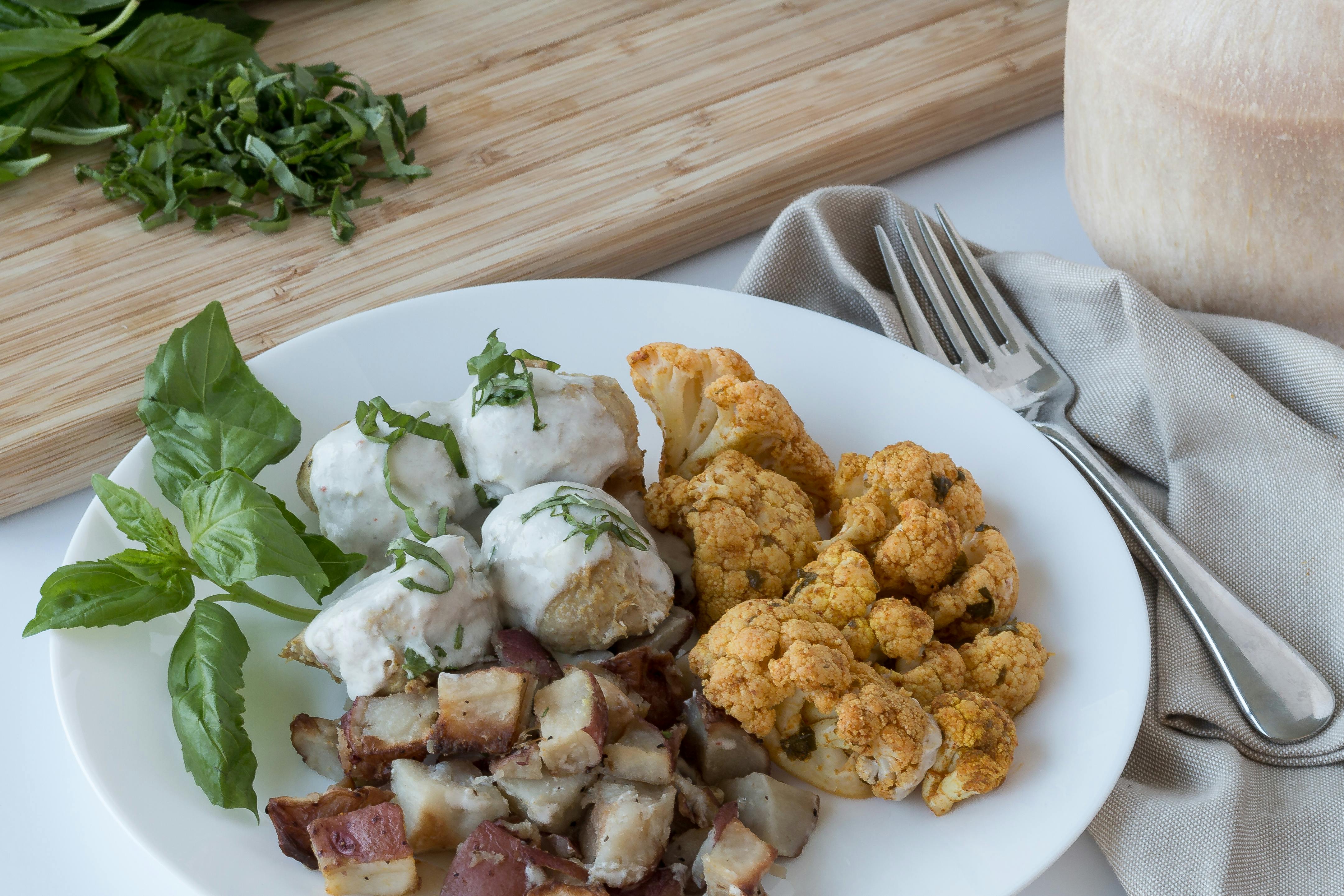 Fried Cubes and Rice on White Plate · Free Stock Photo