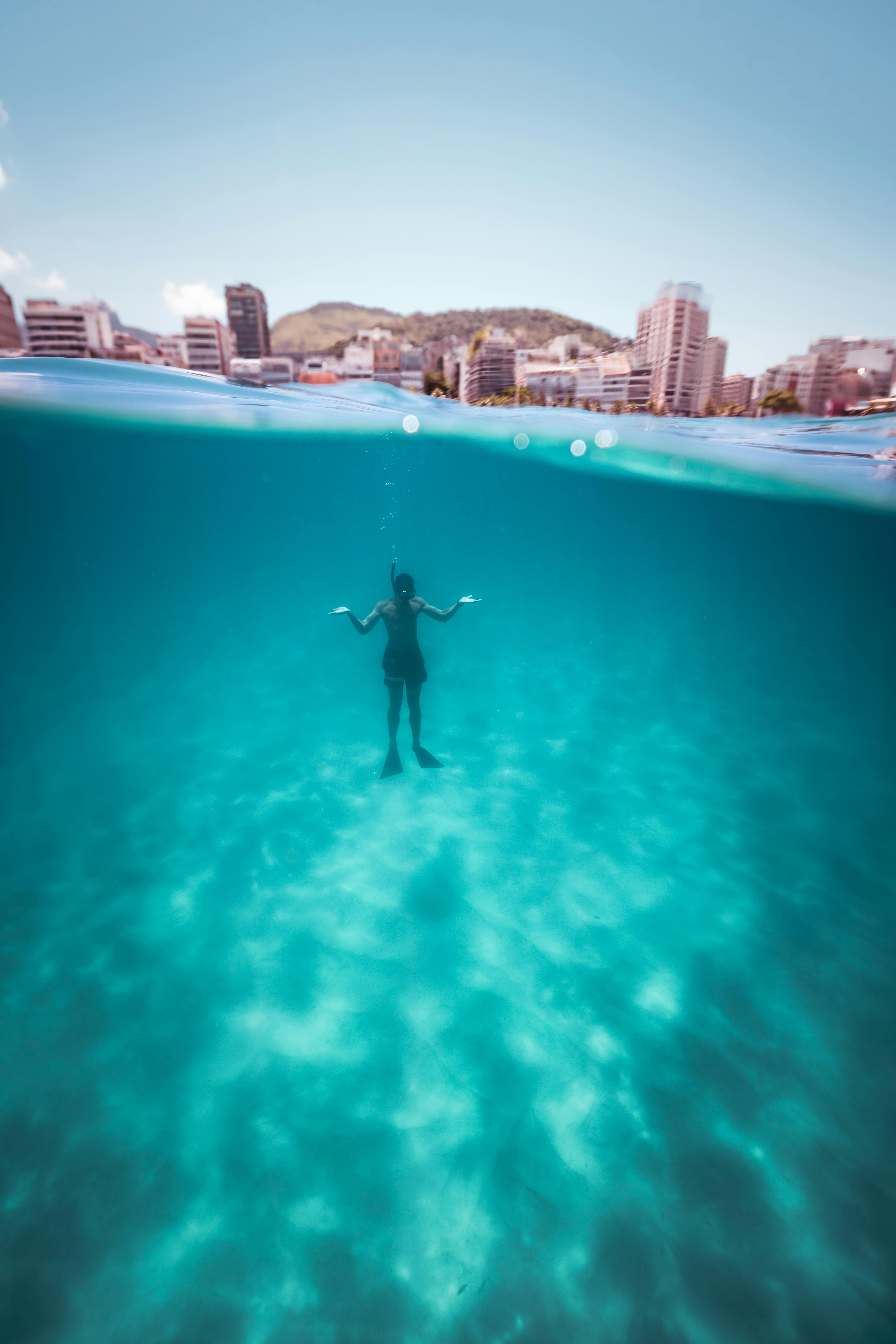 Photo of a Person Underwater · Free Stock Photo