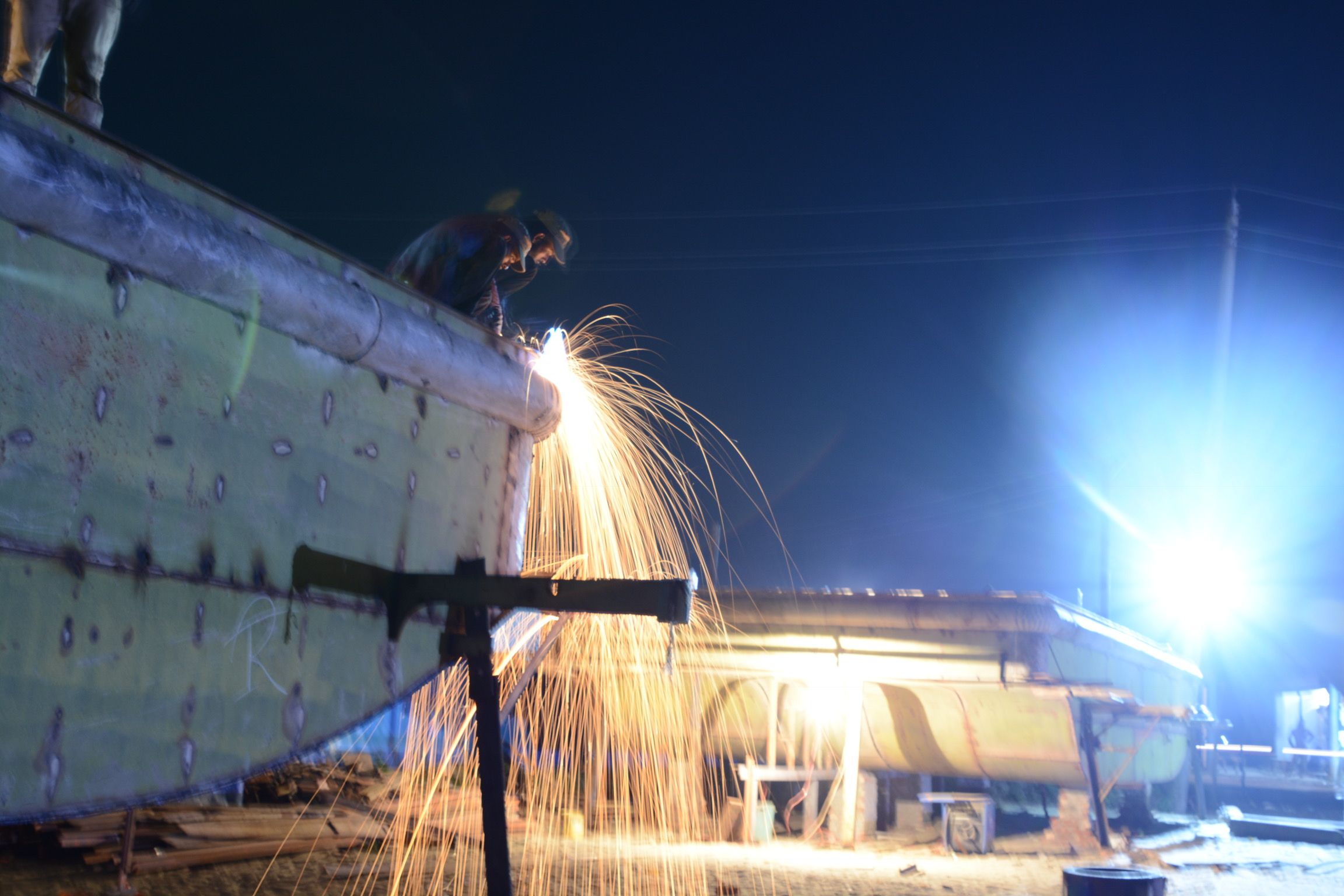 Free stock photo of construction workers, exposure, night life
