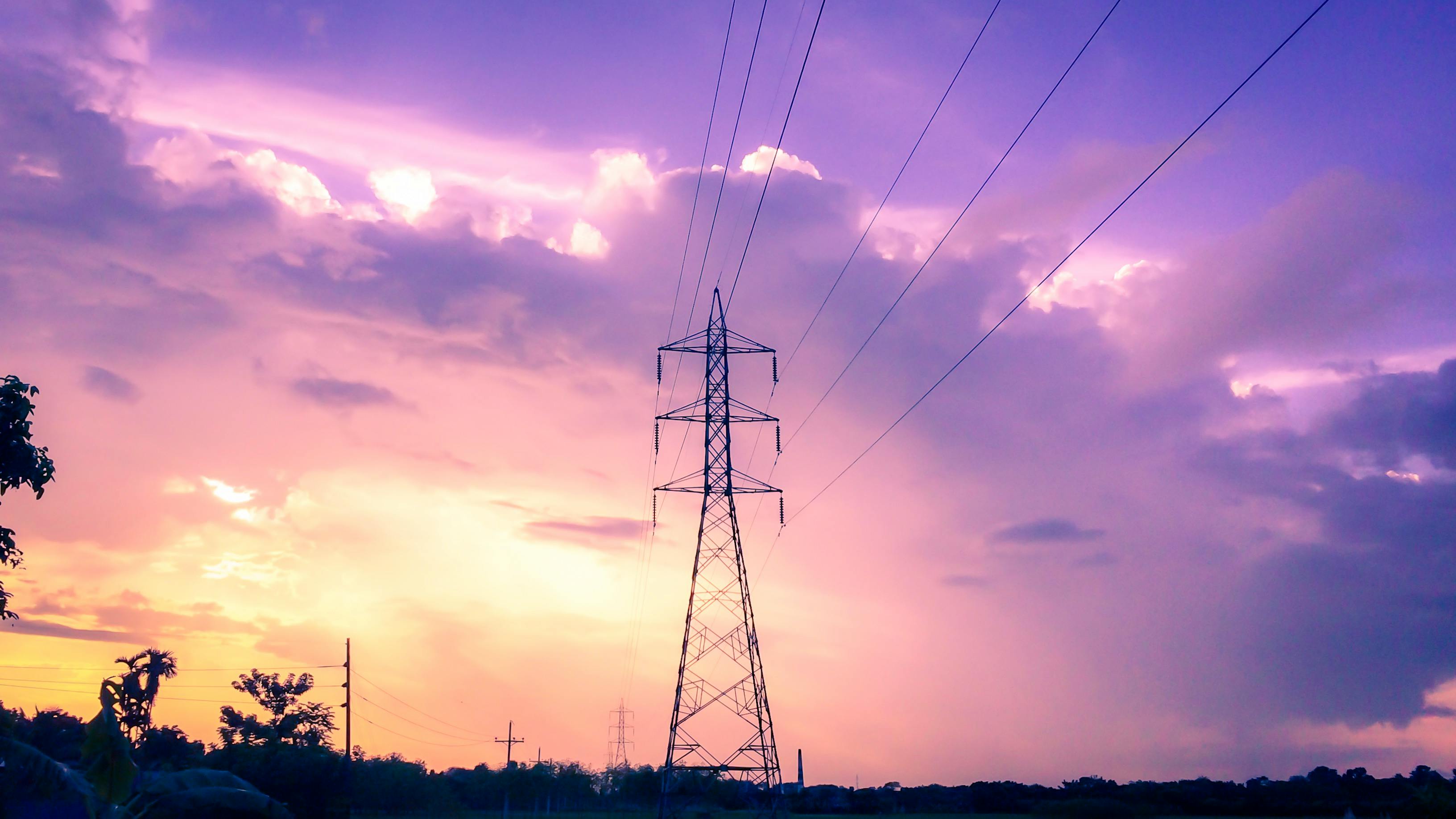 Photography of Electric Tower during Sunset · Free Stock Photo