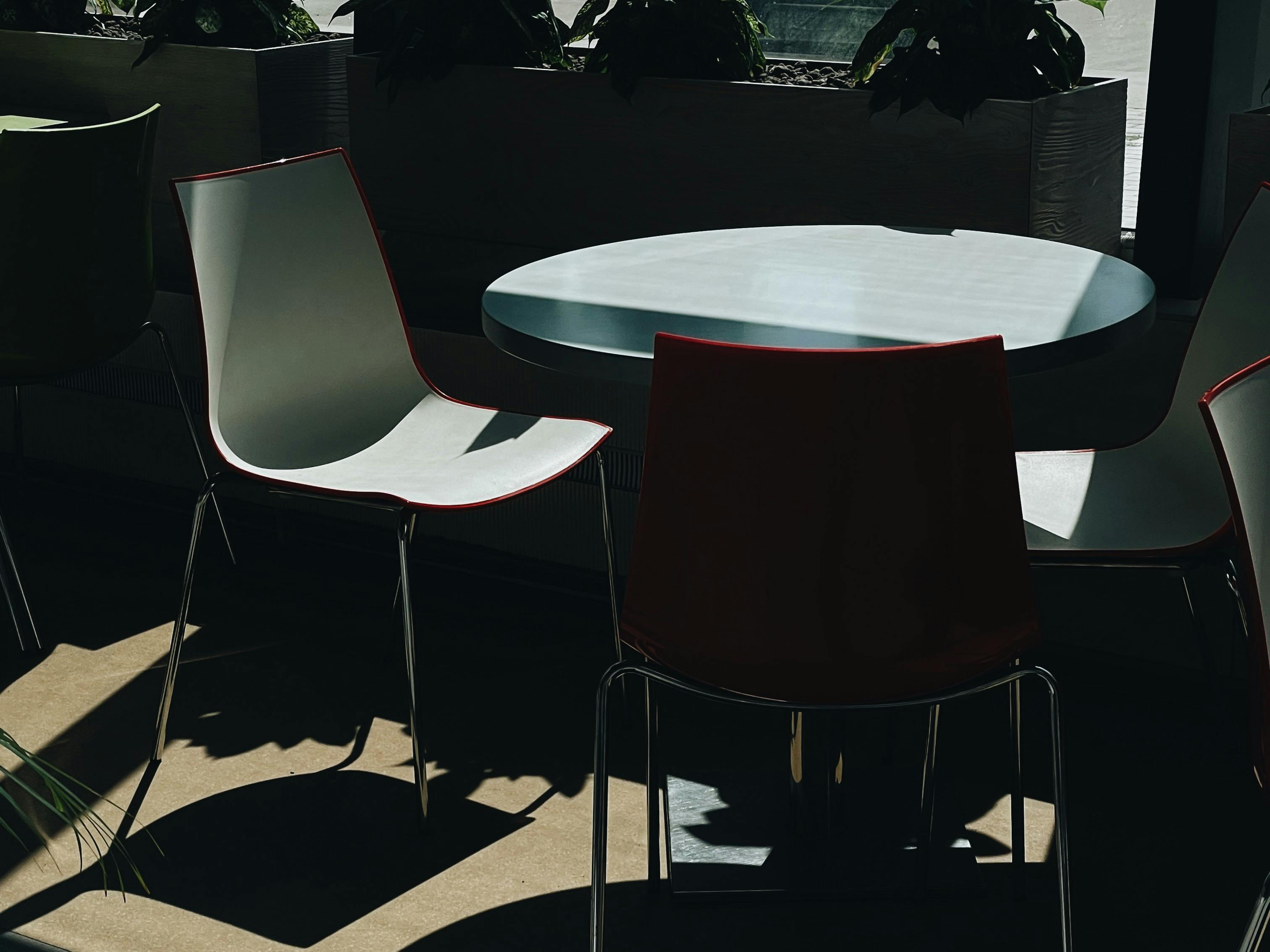 Close-up of Stacked Chairs · Free Stock Photo