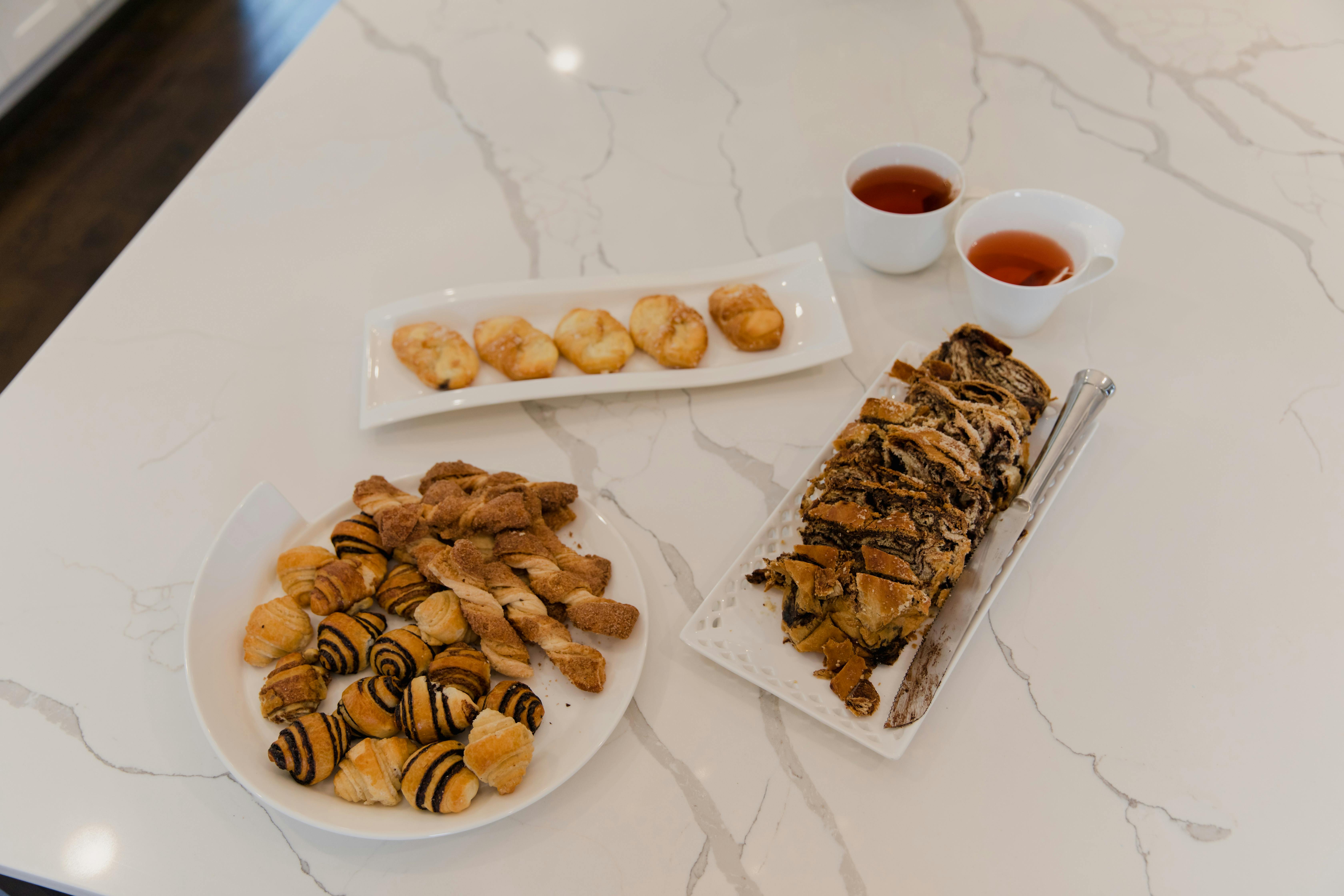 Choice of Pastry with Tea · Free Stock Photo