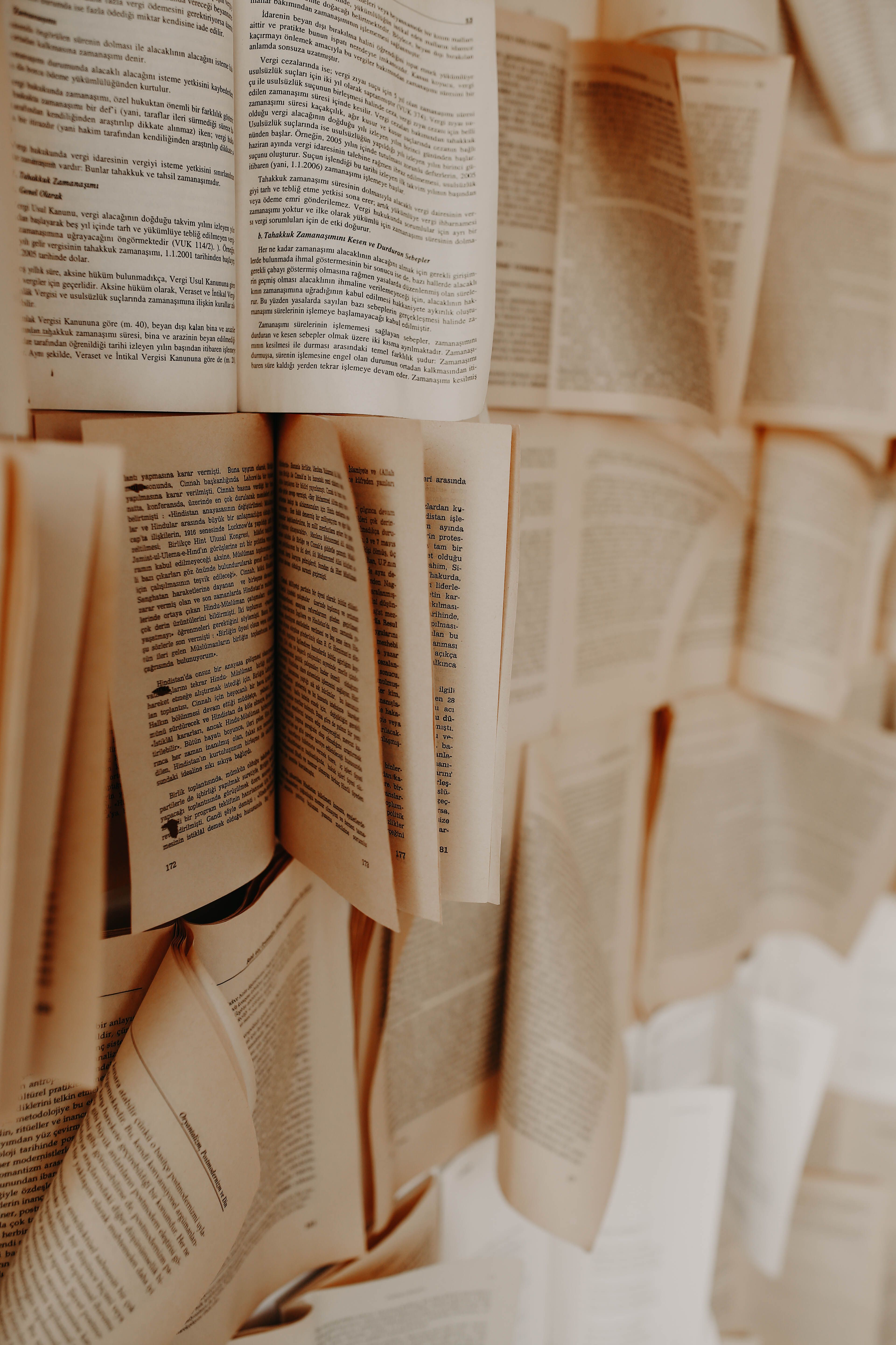 A Bunch of Open Books · Free Stock Photo