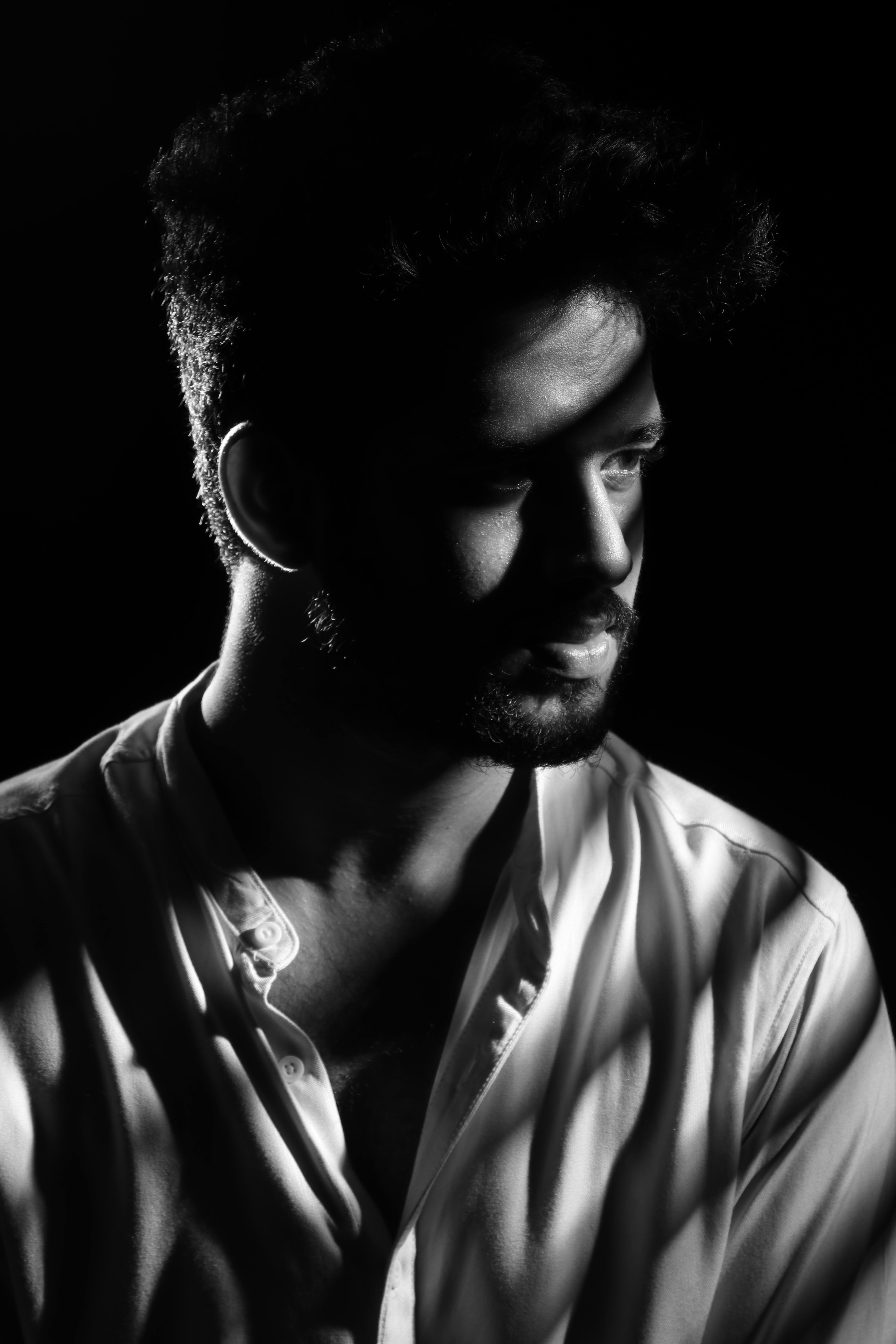 Monochrome Photo of Man · Free Stock Photo