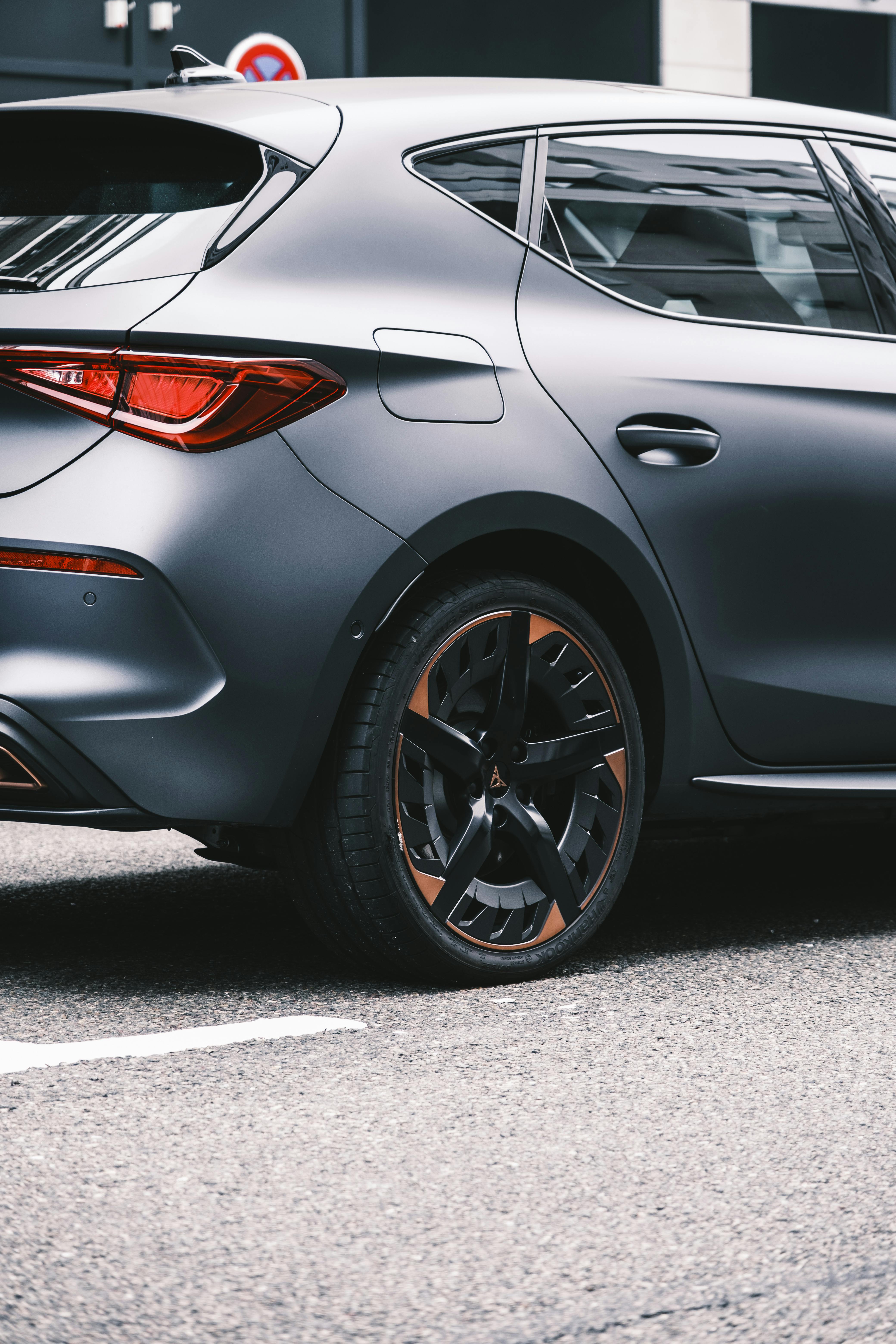 Gray Car with Black Wheels Parked on the Road · Free Stock Photo