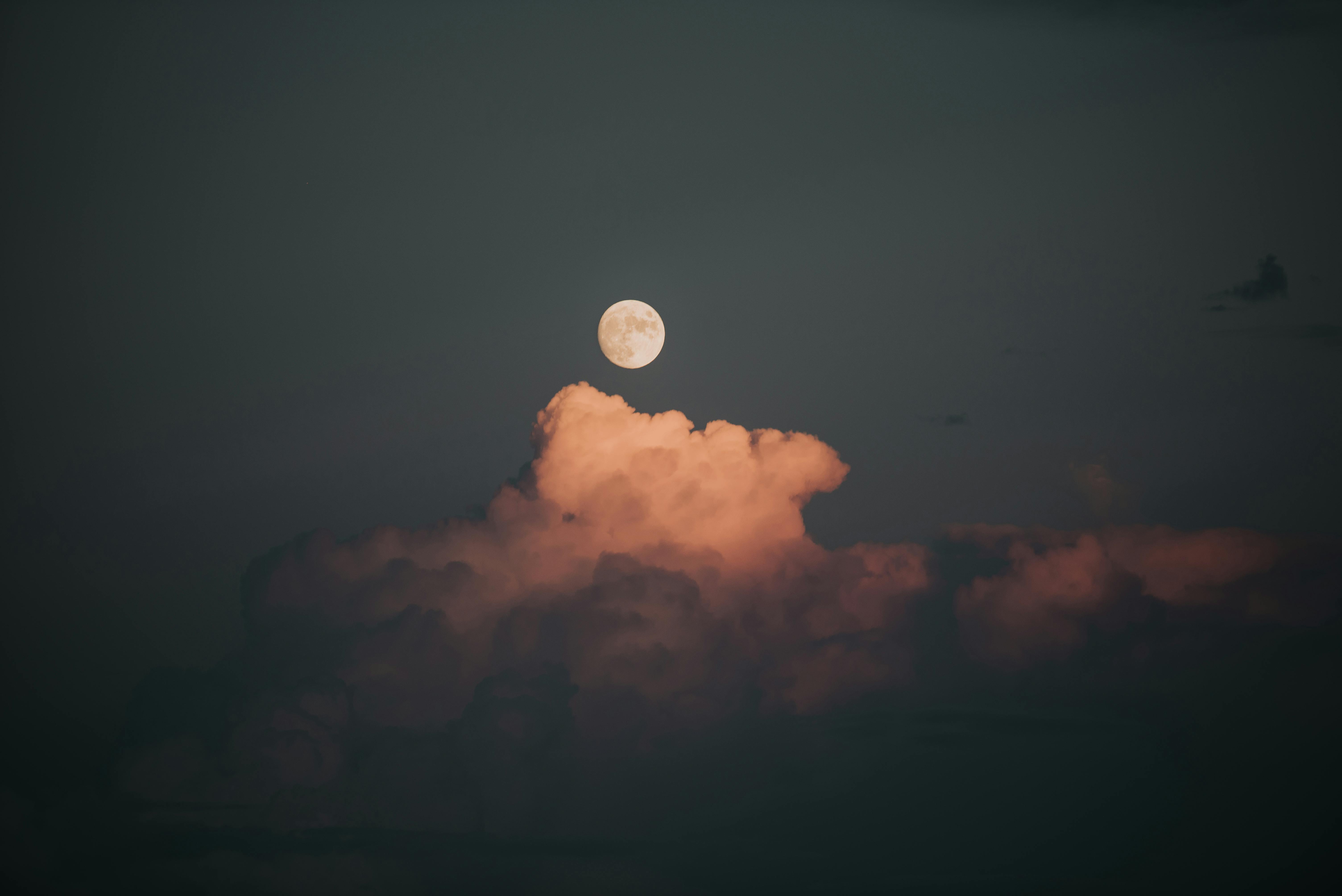 Full Moon Covered by Clouds · Free Stock Photo