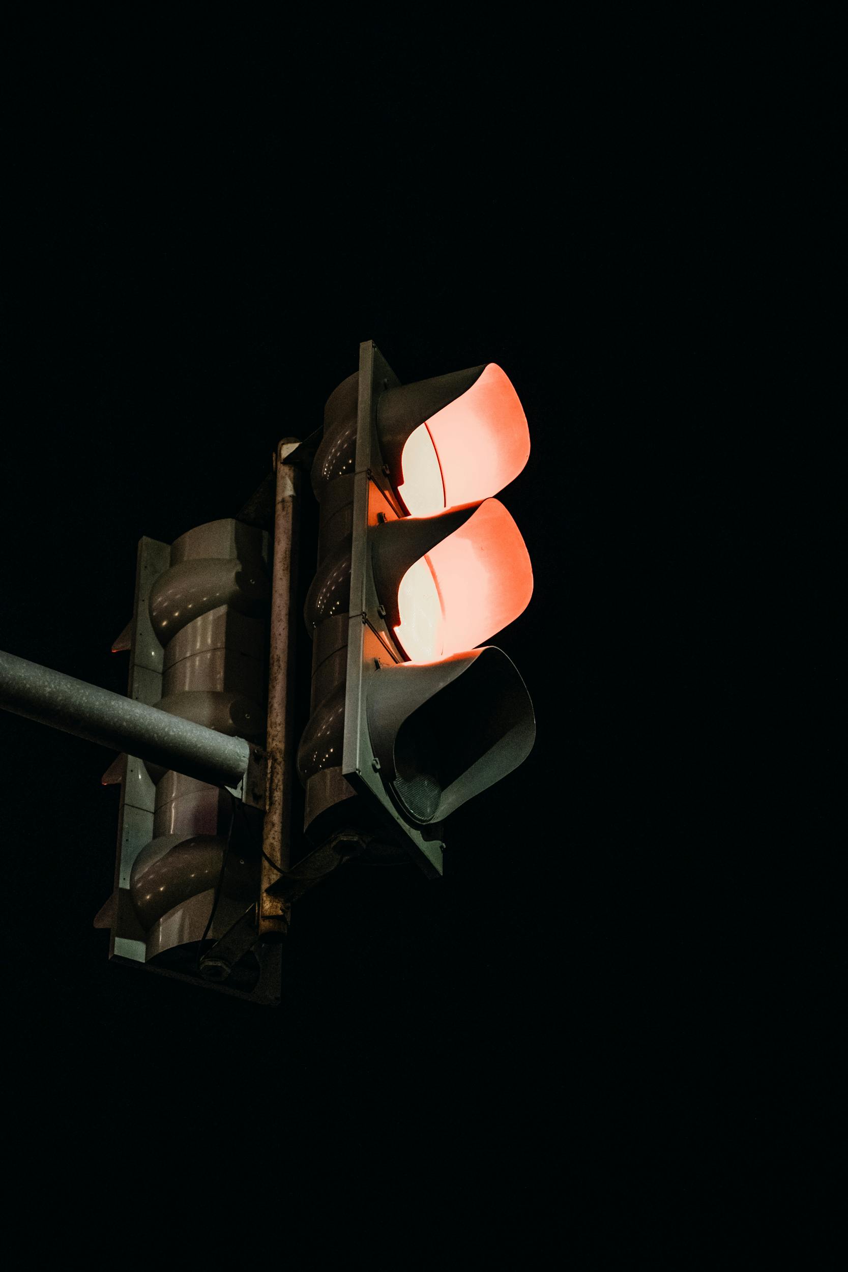 Traffic Light at Night Time · Free Stock Photo