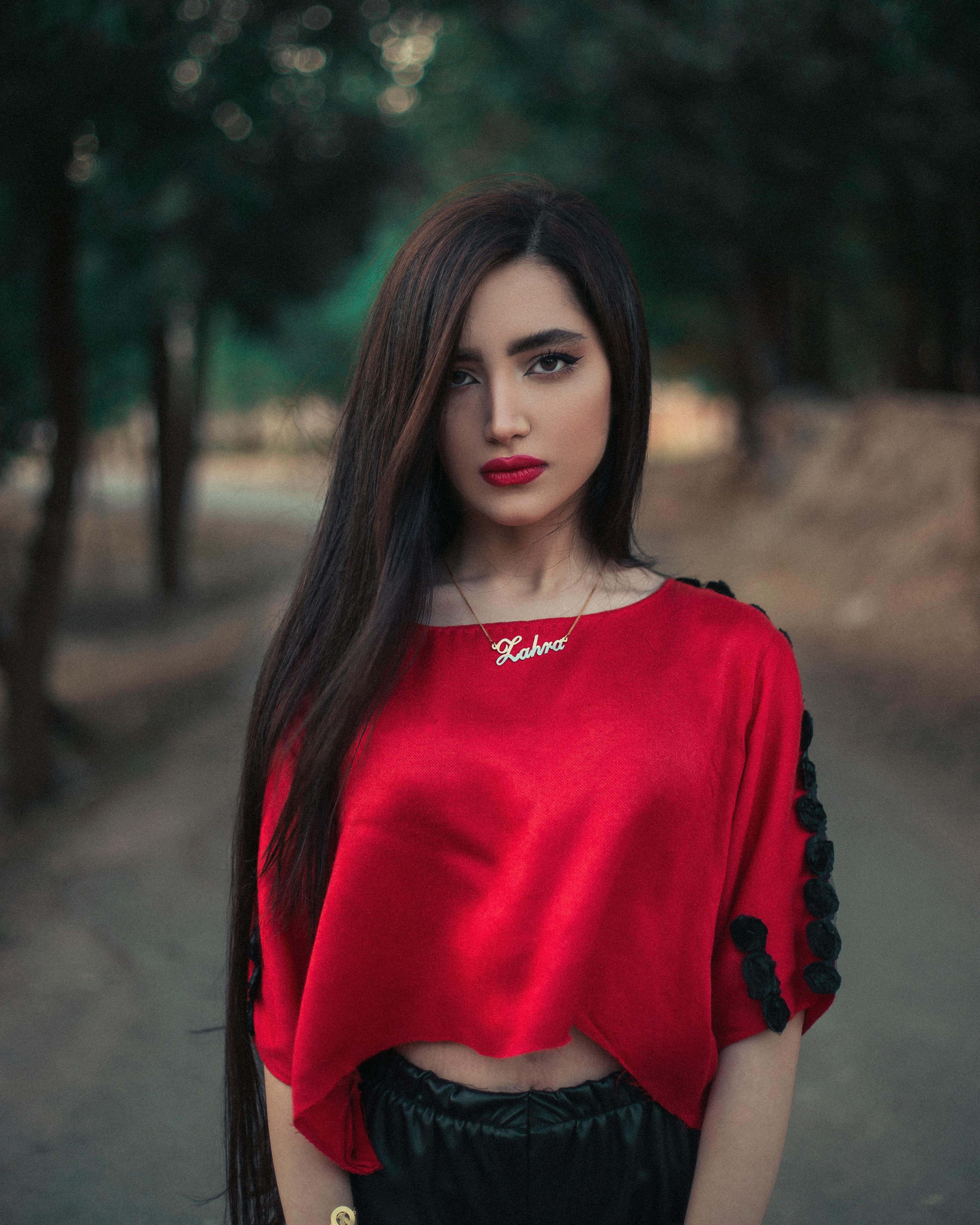 Photo of a Woman in Red Top · Free Stock Photo