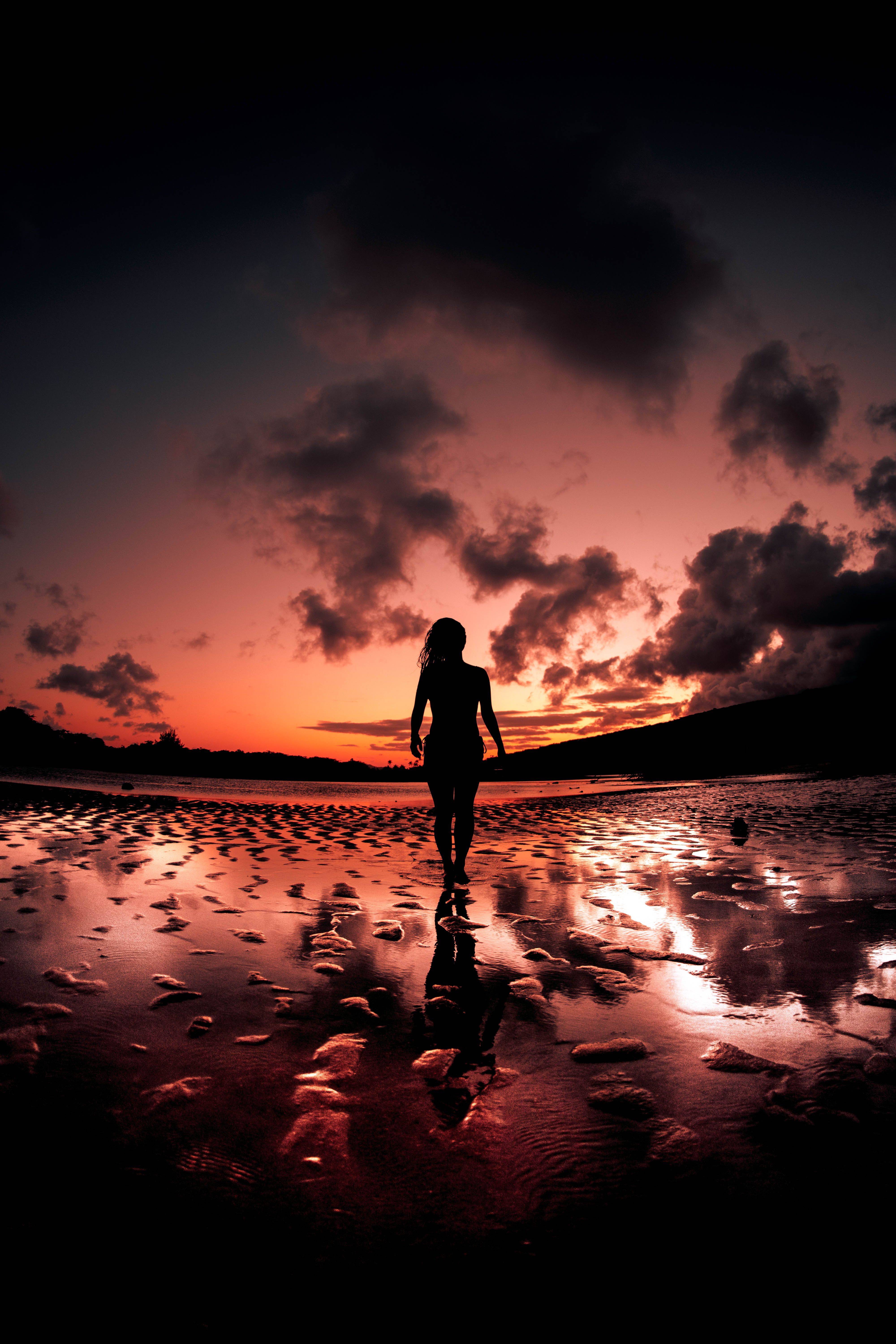 People on Beach at Dusk · Free Stock Photo