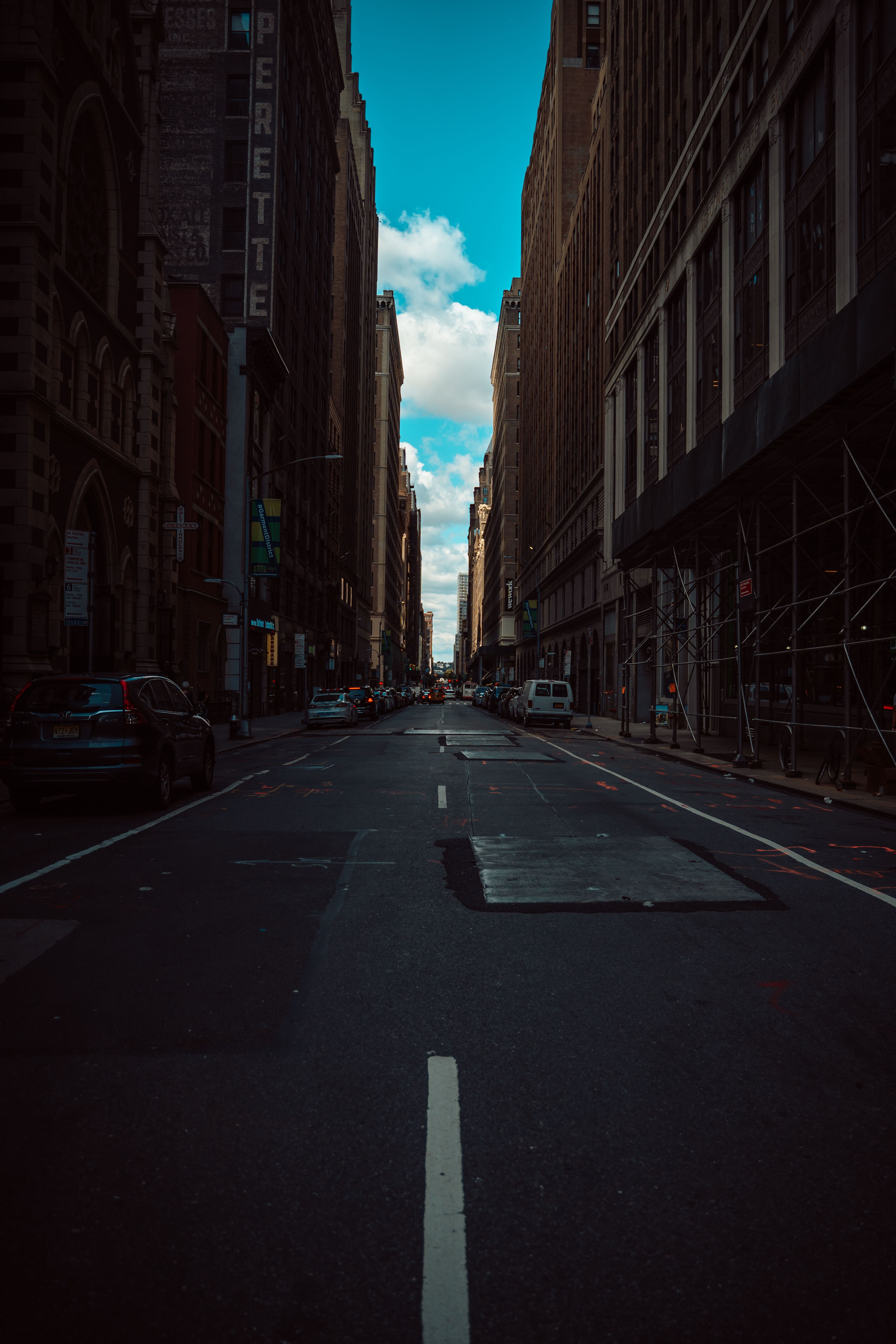 A Road in Between Buildings · Free Stock Photo