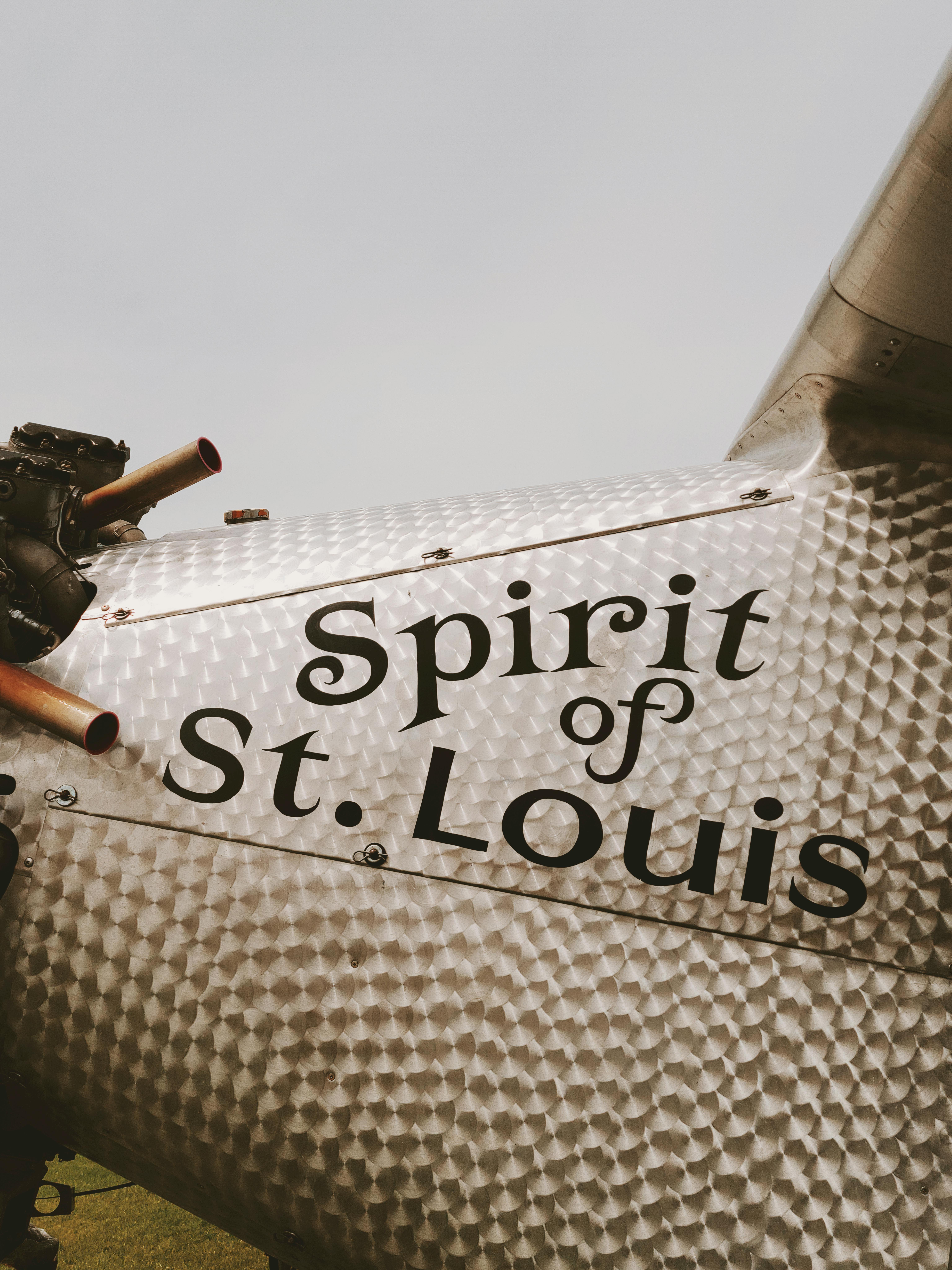 Spirit of St.Louis Text on Metal · Free Stock Photo