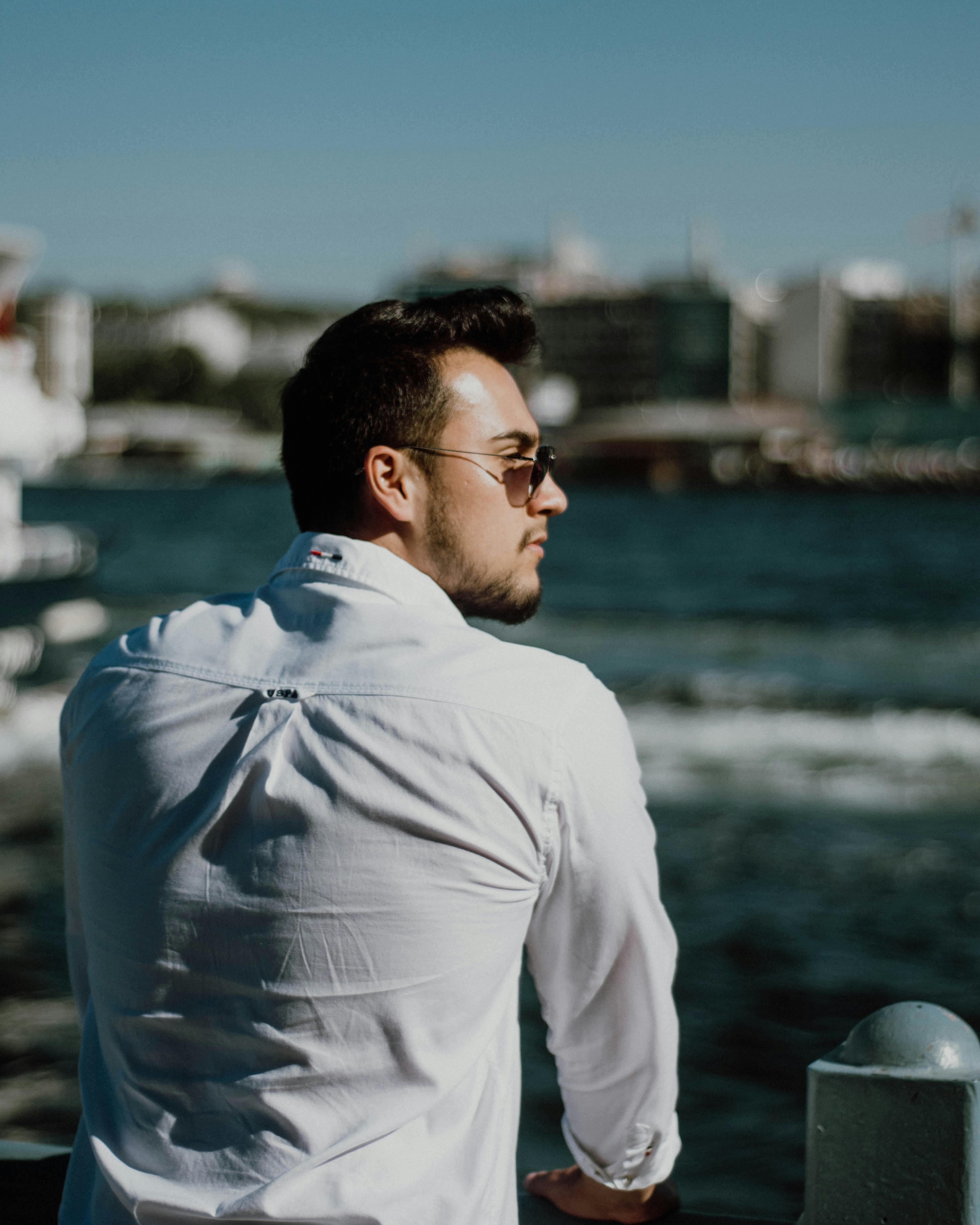 Back View of a Man Wearing Sunglasses · Free Stock Photo