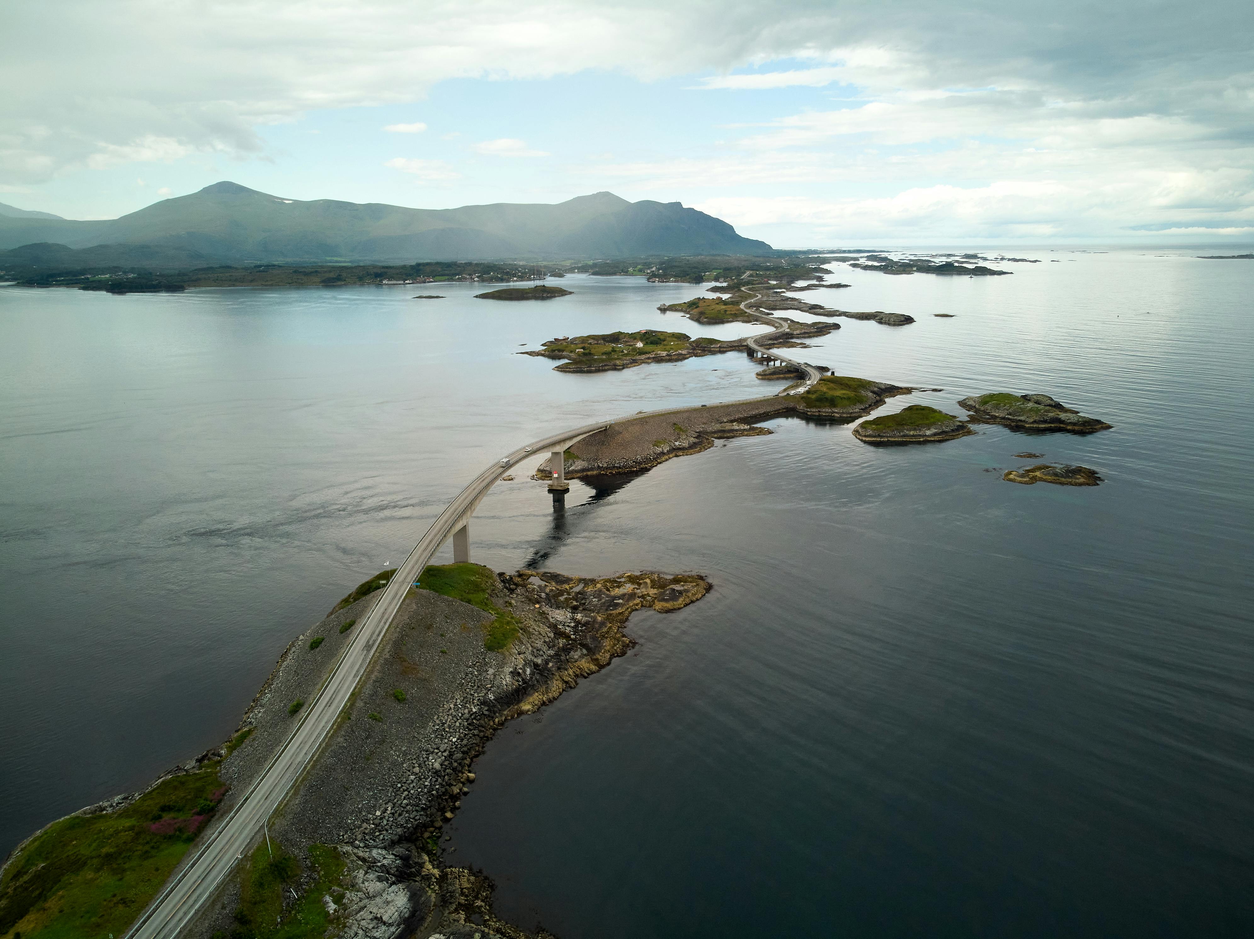 Aerial View of Bridge Connecting Islands · Free Stock Photo