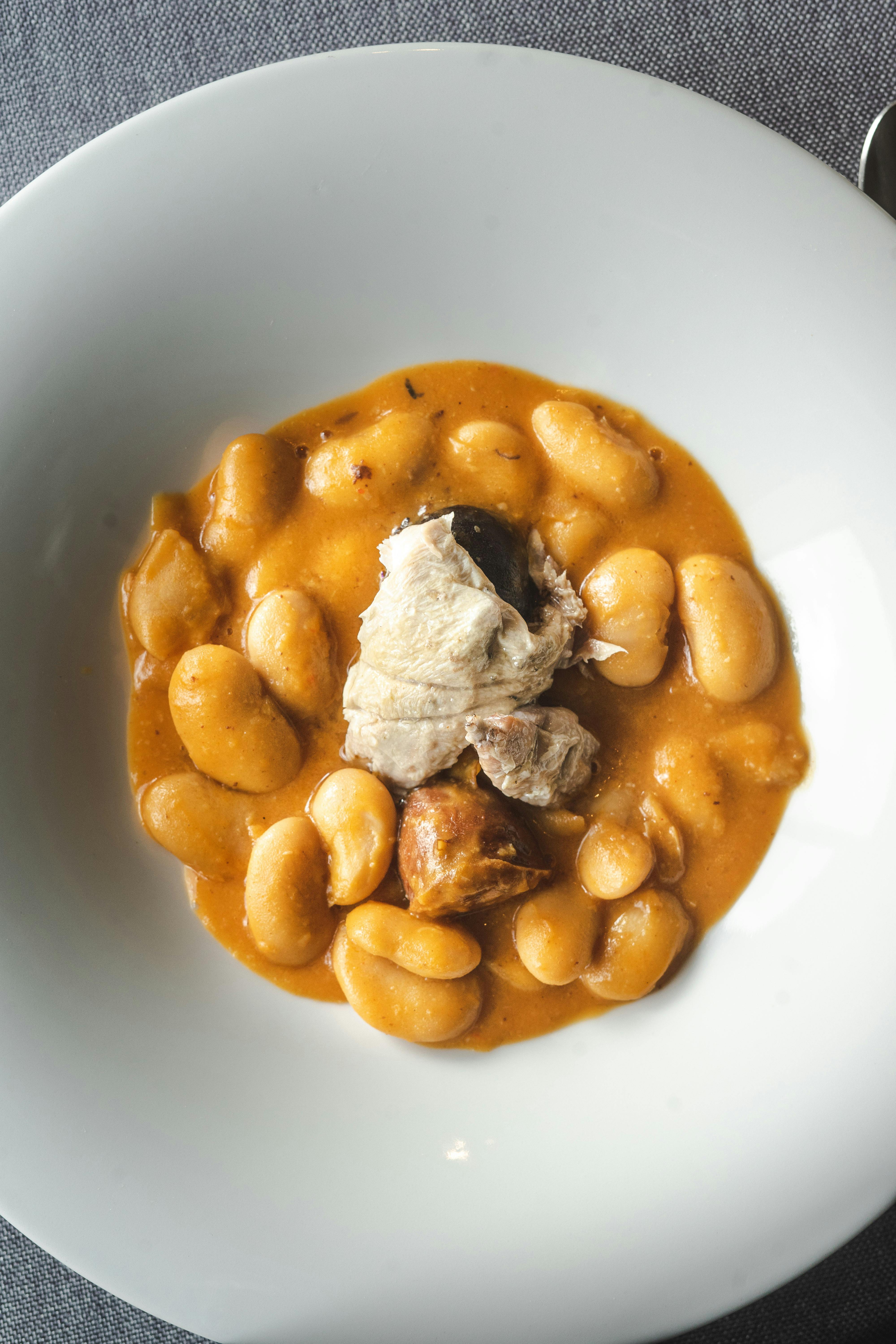 Beans Dish in White Ceramic Plate · Free Stock Photo