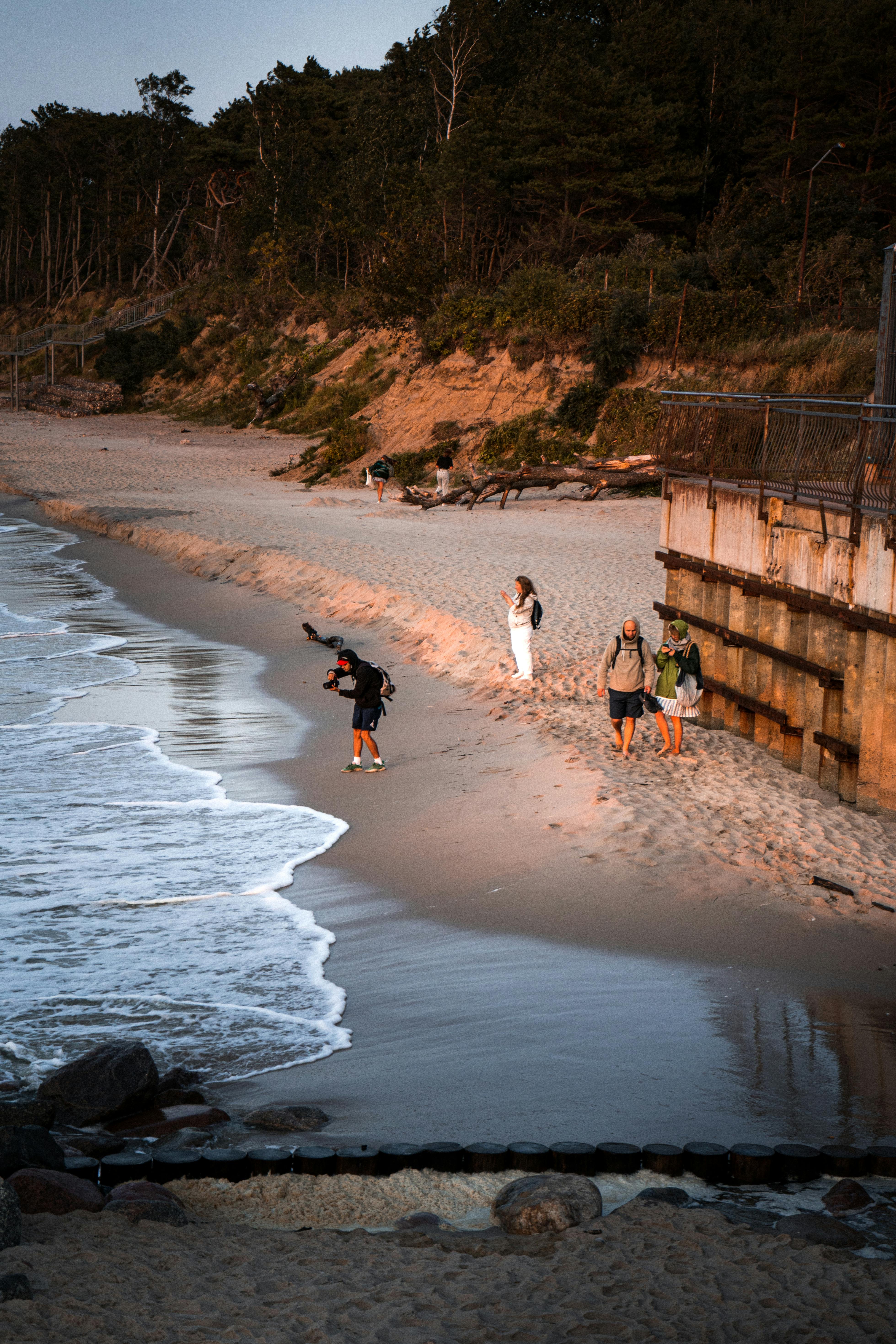 Aerial Photography of People Taking Photos of the Beautiful Beach ...