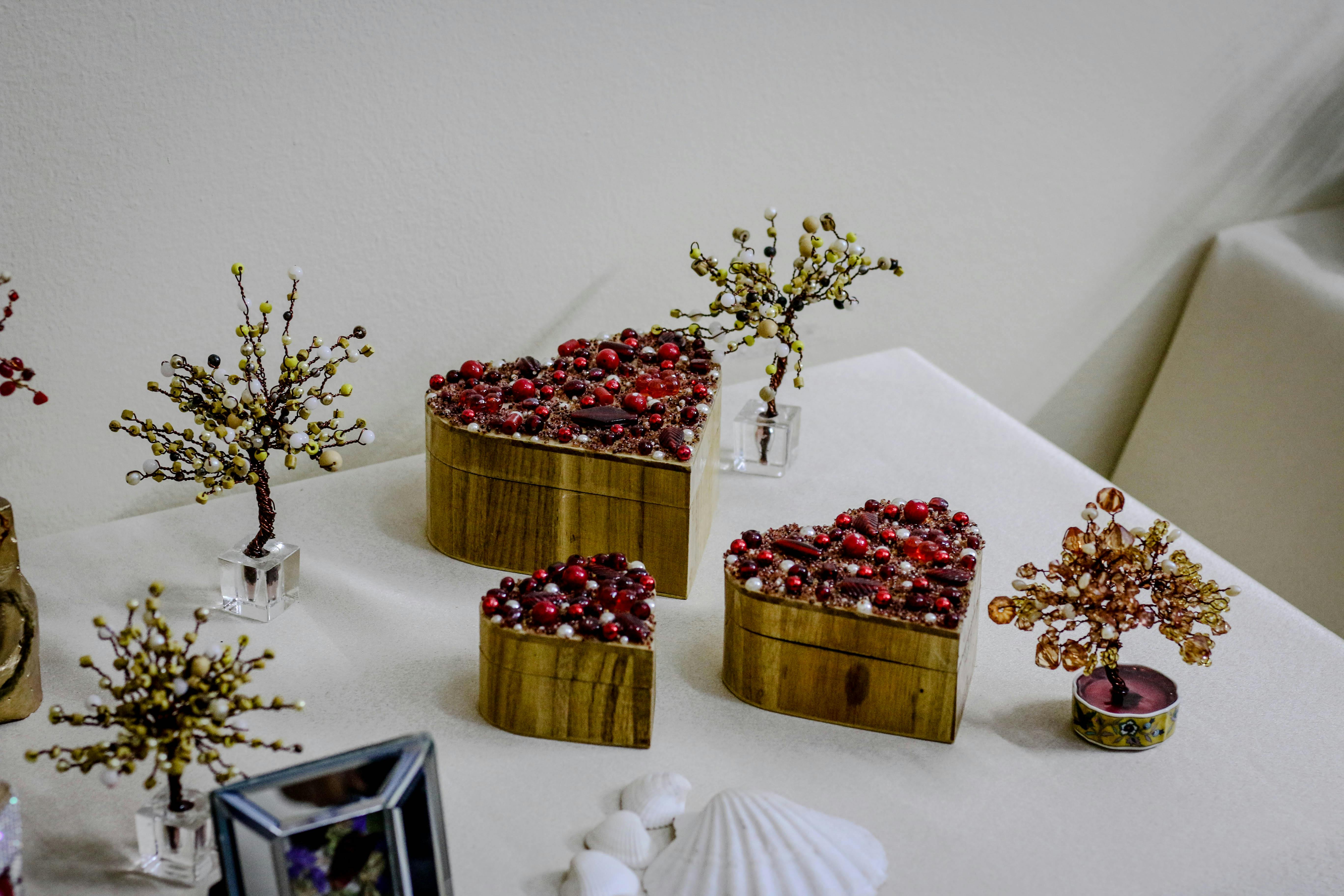 Decorations Made of Crystals on the Table Top · Free Stock Photo