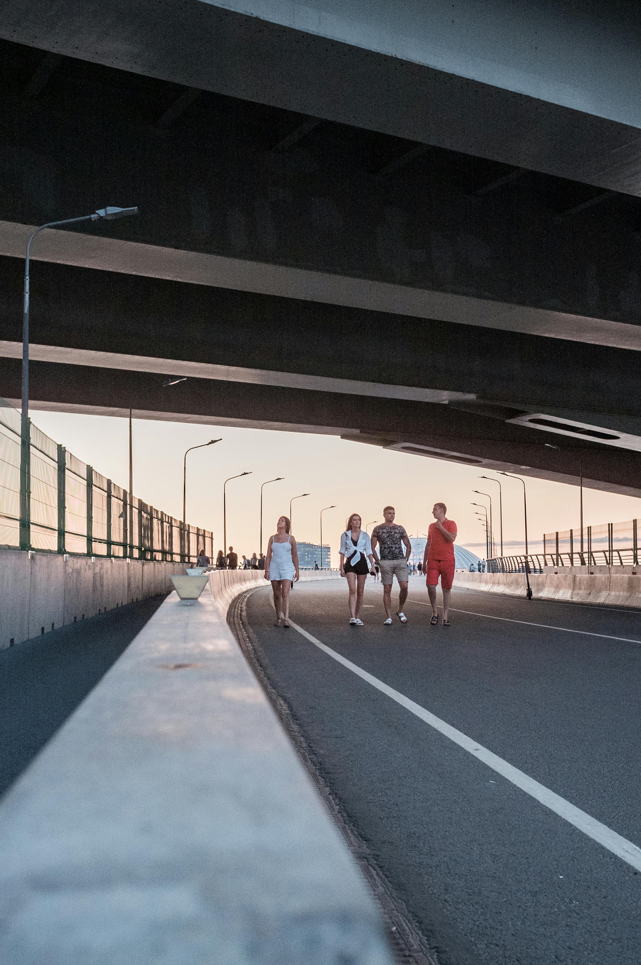 People Walking on Bridge · Free Stock Photo