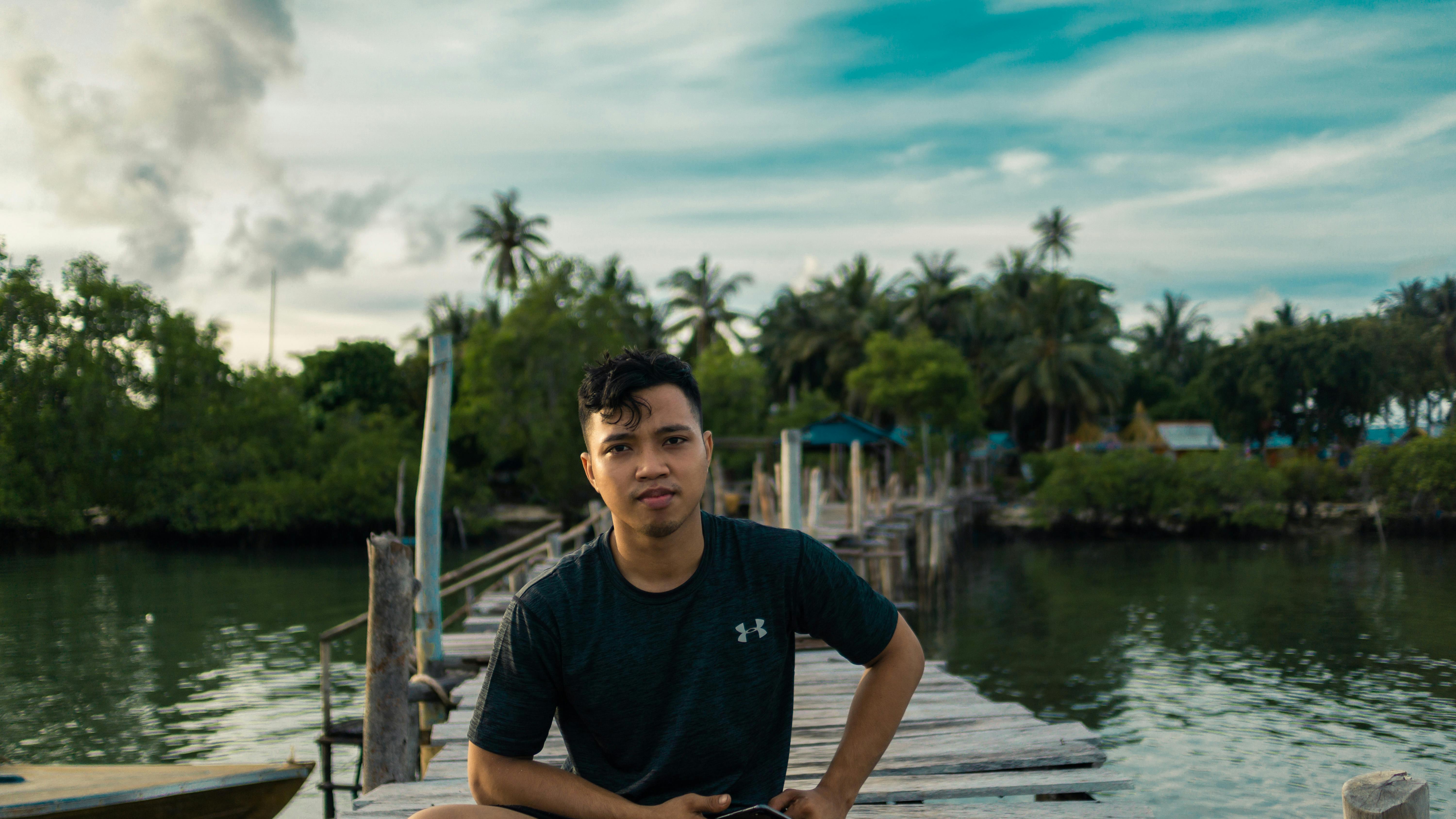 Black and White Dynamic Portrait of Person Shaking Their Head · Free ...