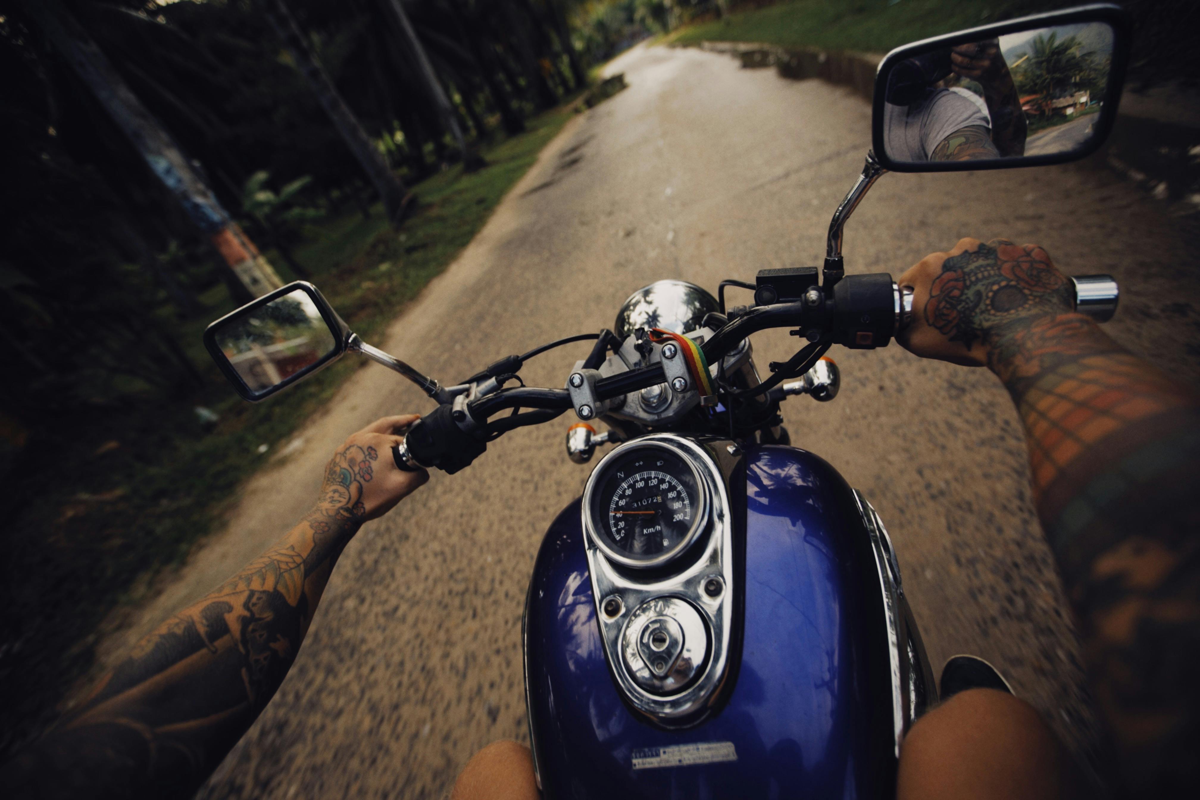 Close up of Riding Motorcycle · Free Stock Photo